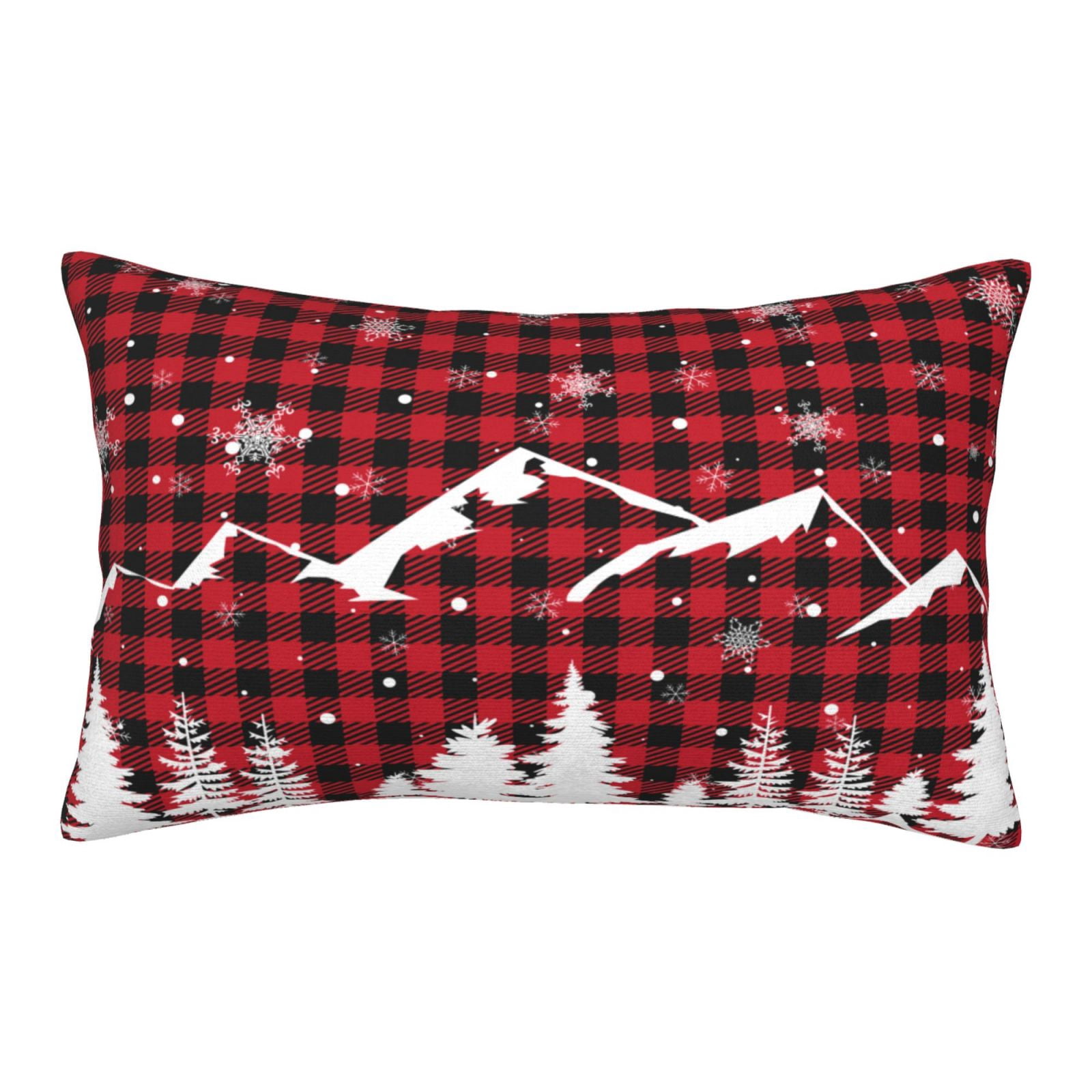 Balery Christmas Tree Buffalo Plaid Pillow Covers,Bed Pilowcases ...