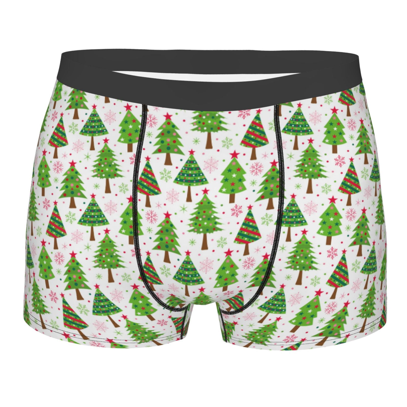 Balery Christmas Trees Men's Boxer Briefs, Soft and Breathable Cotton ...