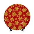 Balery Christmas With Gold Snowflakes Print Bone China Decorative Plate ...