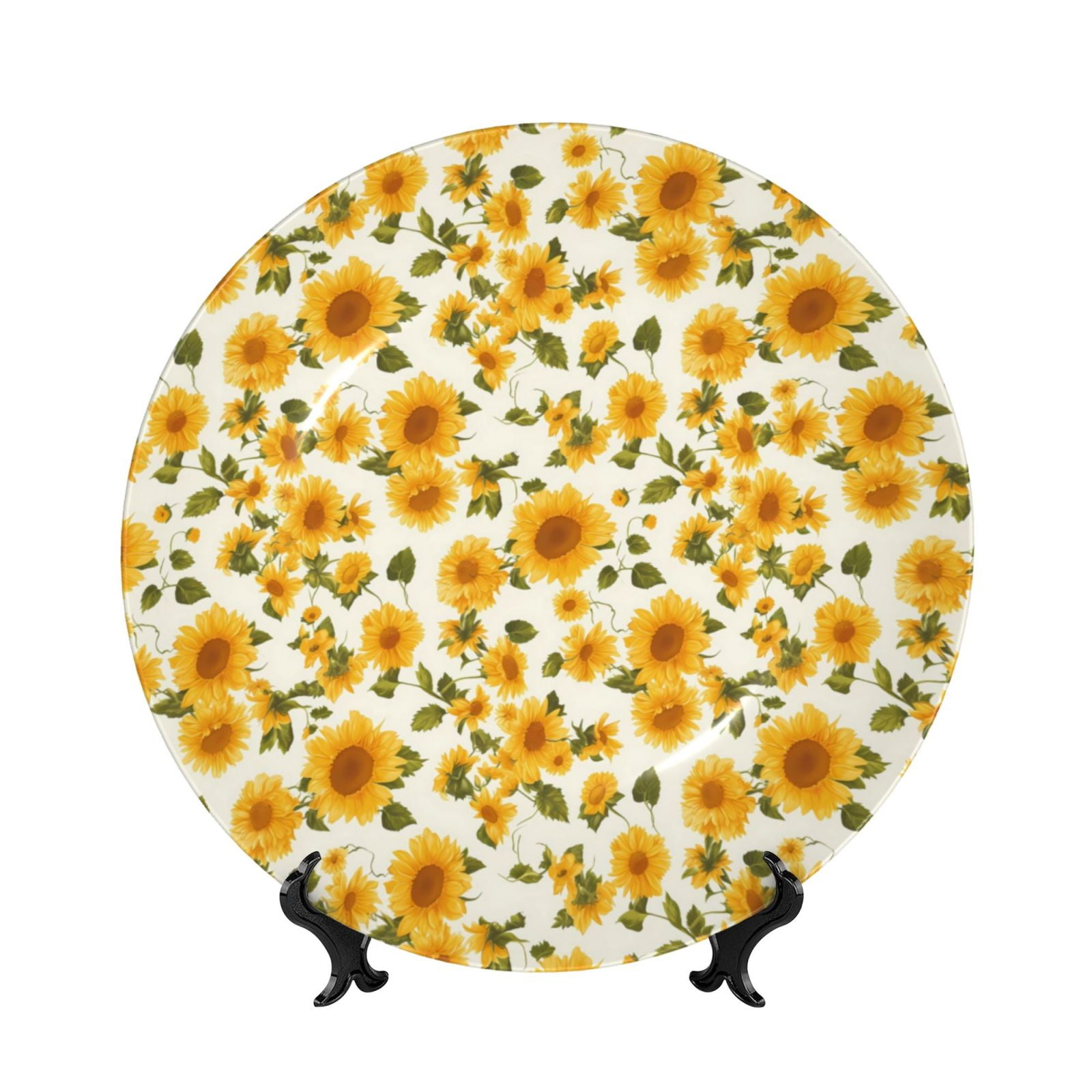 Balery Classical Cute Sunflower Print Bone China Decorative Plate ...