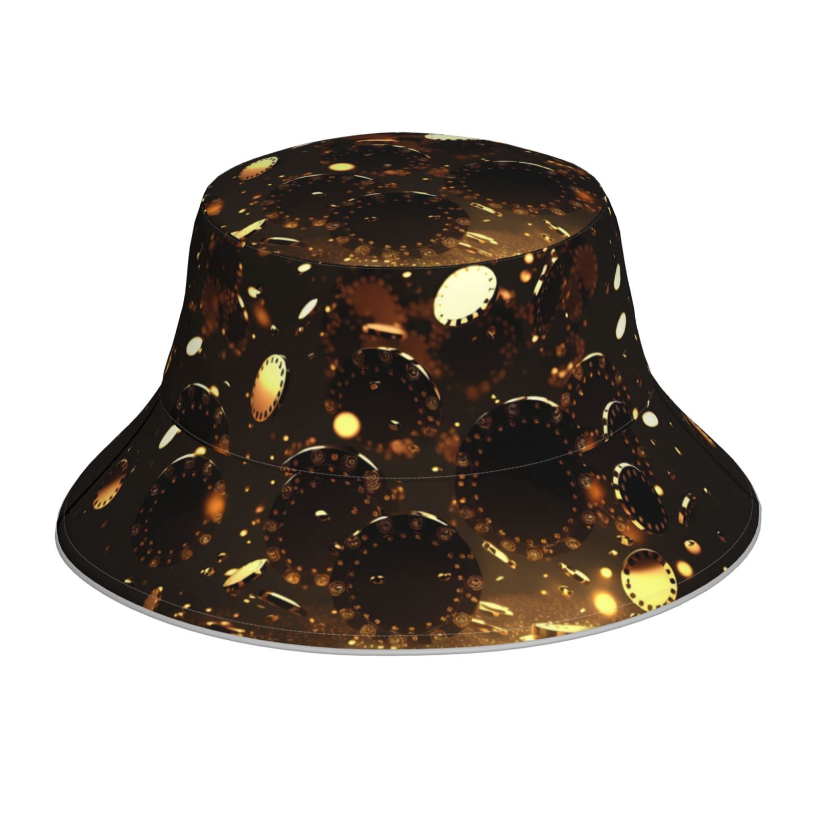 Balery Classical Golden Casino Sun Hats for Men Women Bucket Hat UPF 50 ...