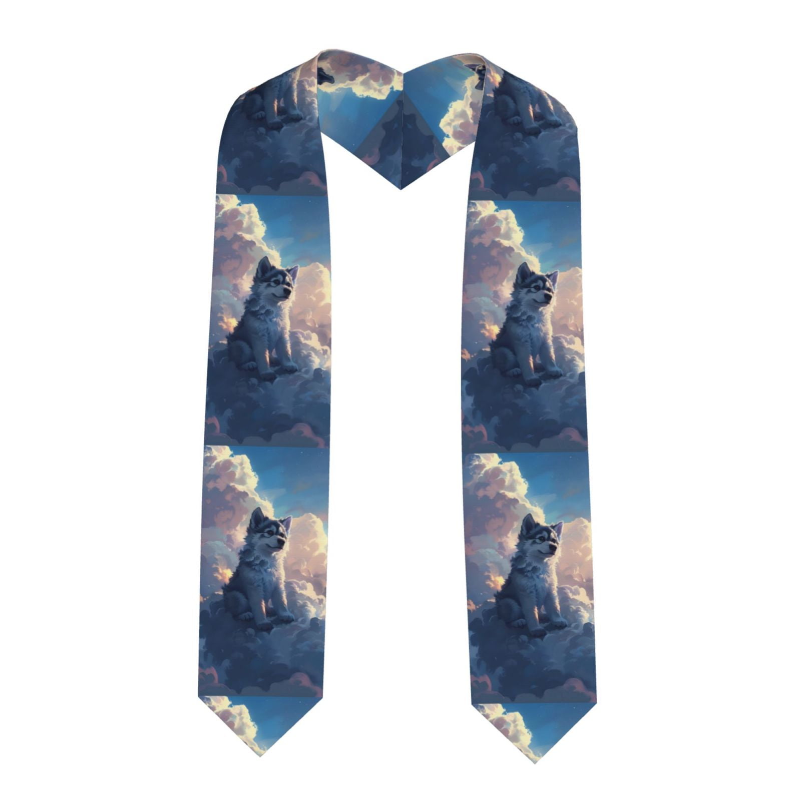 Balery Cloud Wolf Pattern Graduation Shawl Stole – Premium Satin Sash ...
