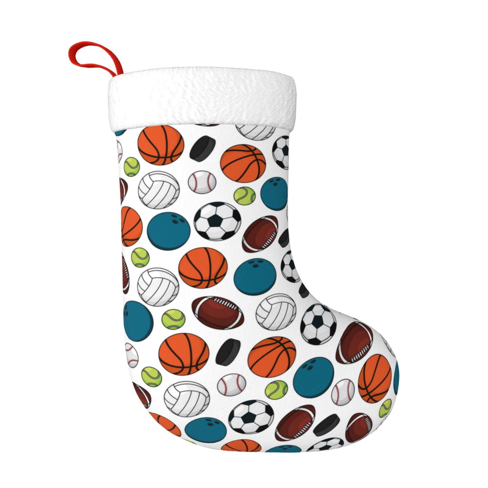 Balery Color Balls Pattern Christmas Stockings with Initials, 18" Large ...