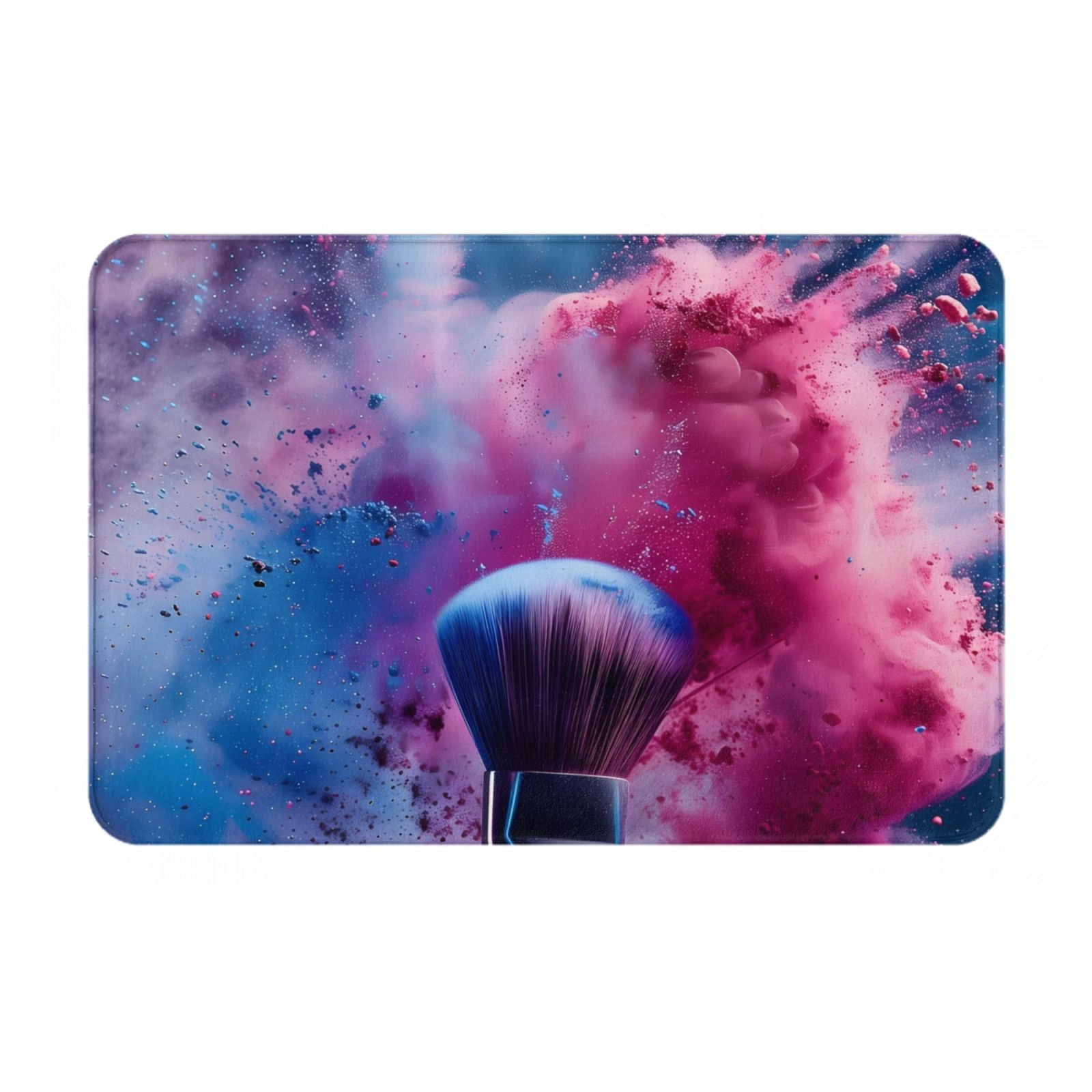 Balery Color Explosion Makeup Brush Doormat, Durable Flannel Fabric ...