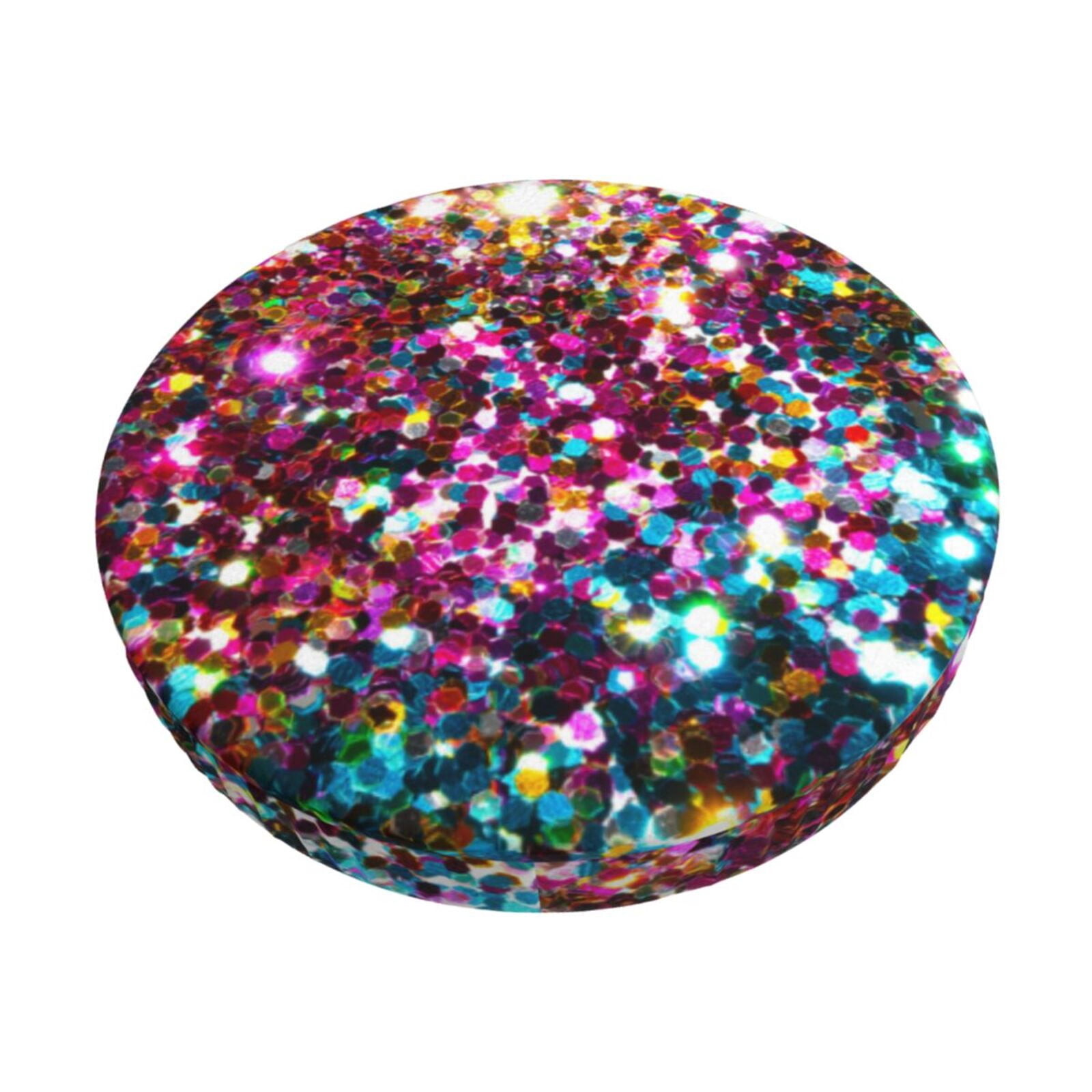Balery Color Shiny Round Bar Stool Seat Covers Velvet Fabric Adjustable ...