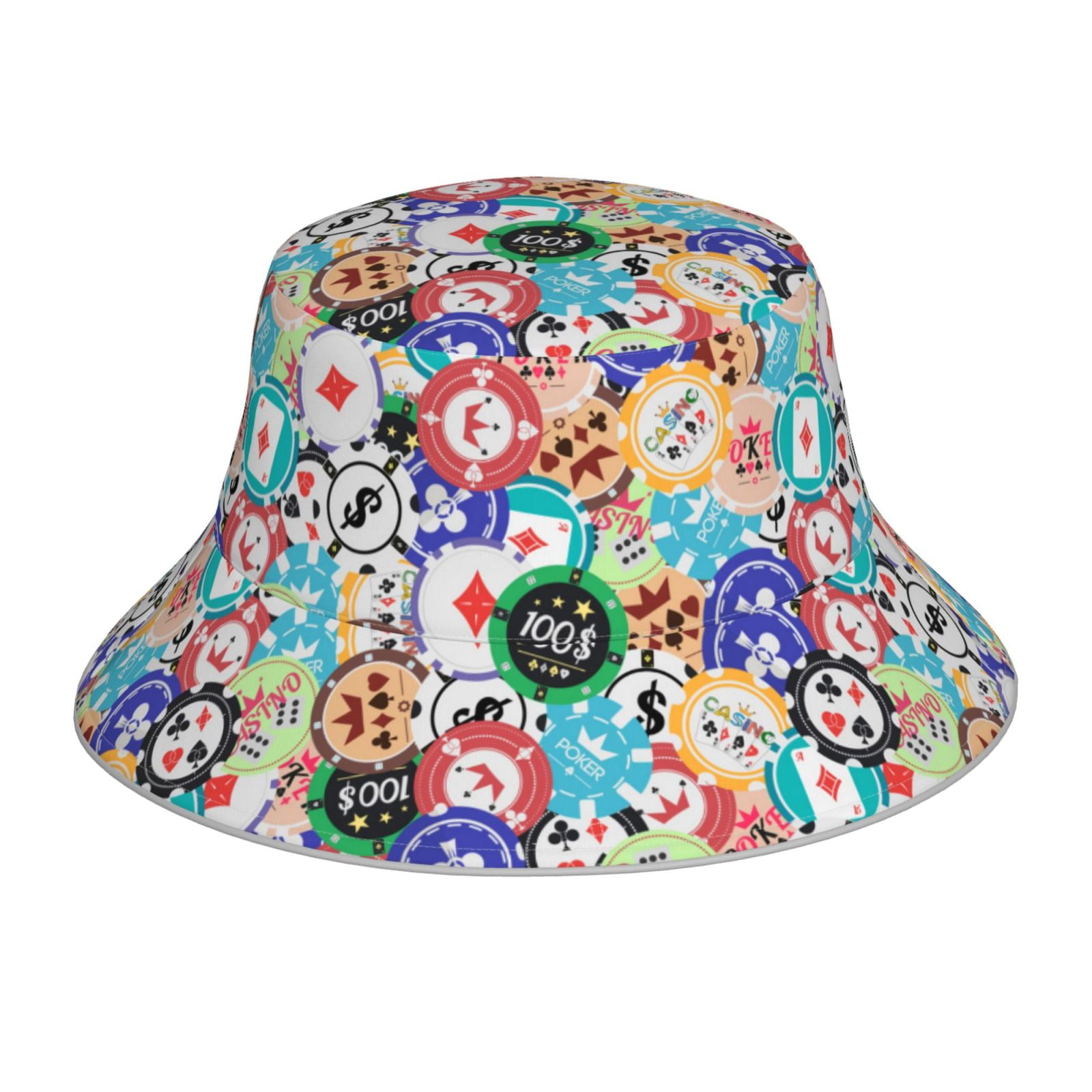 Balery Colored Casino Chips Sun Hats for Men Women Bucket Hat UPF 50 ...