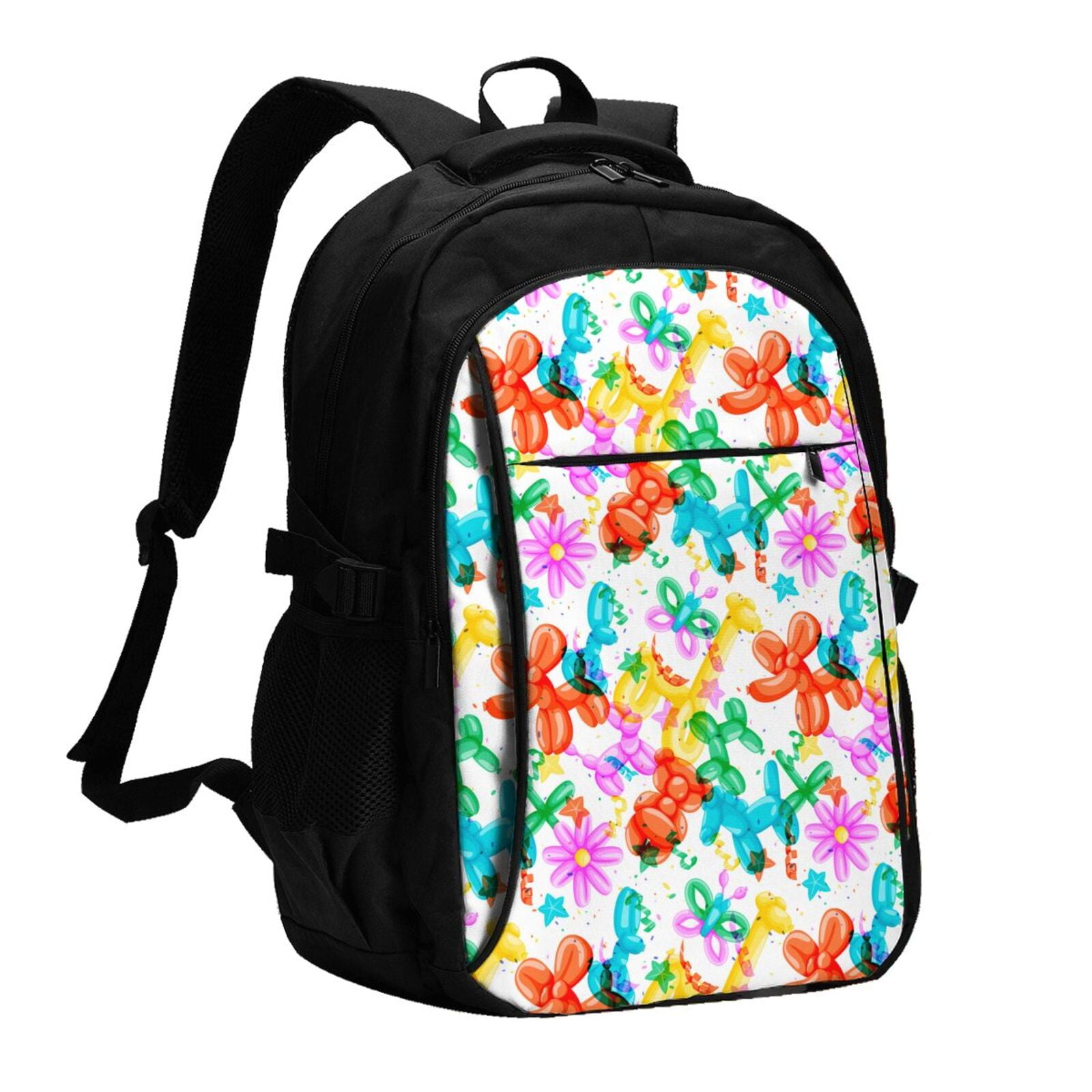 Balery Colorful Air Balloons Print USB Charging Backpack for Men and ...