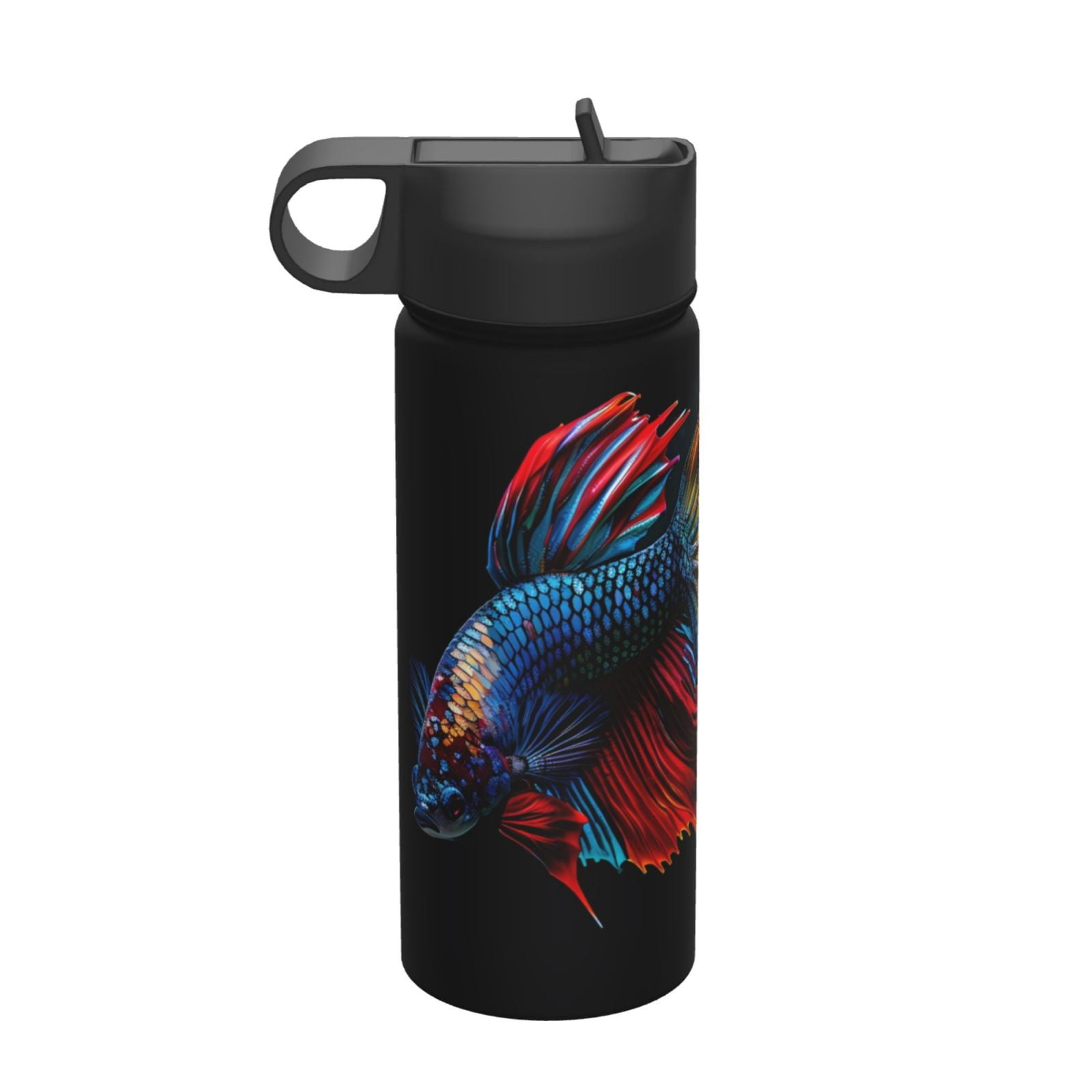 Balery Colorful Betta Fish Pattern Water Bottle,18oz Sports Insulated ...
