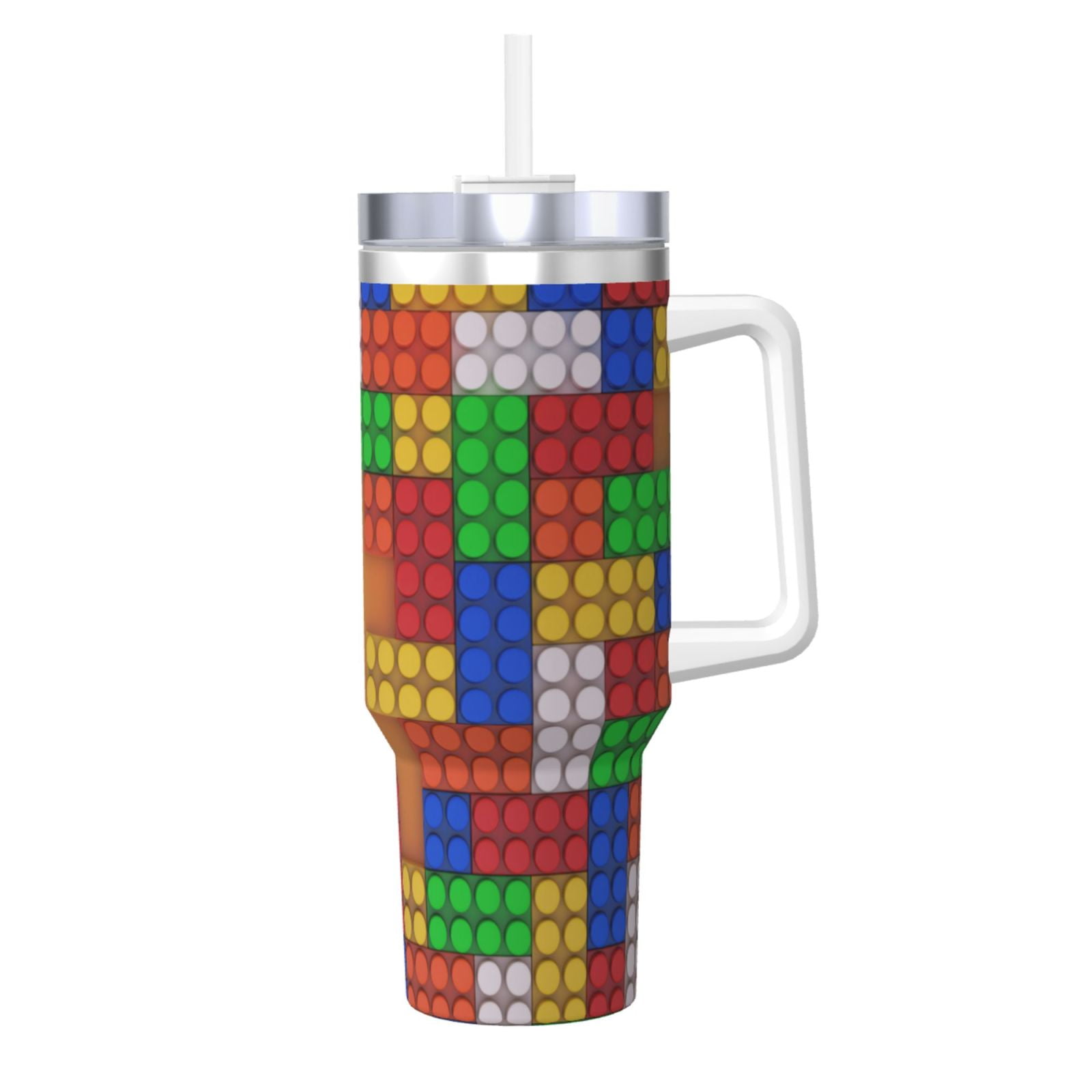 Balery Colorful Building Blocks A Pattern 40oz Stainless Steel Tumbler ...
