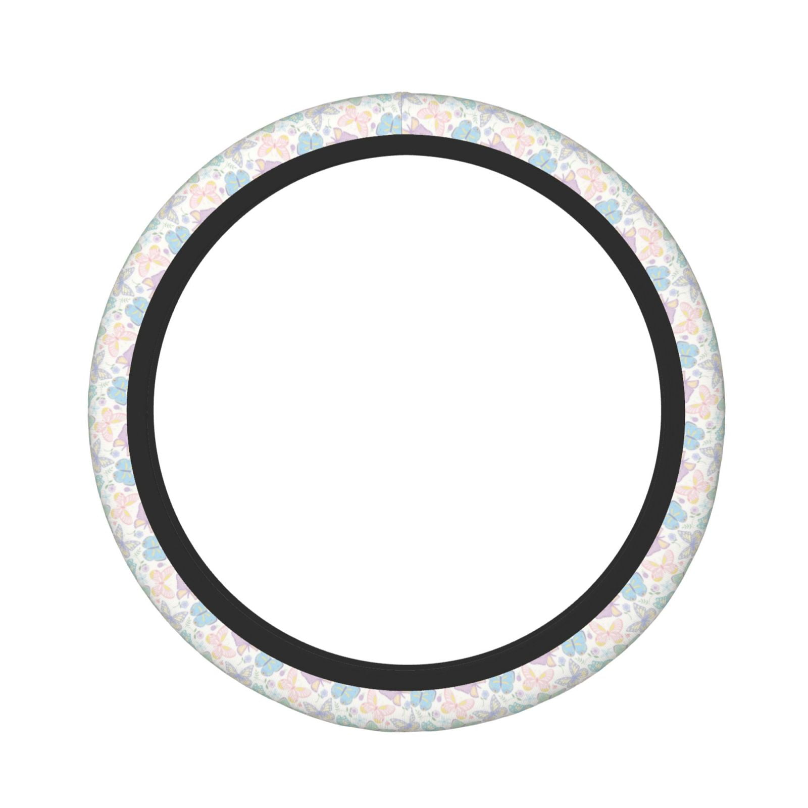 Balery Colorful Butterfly print Steering Wheel Covers Elastic Skidproof ...