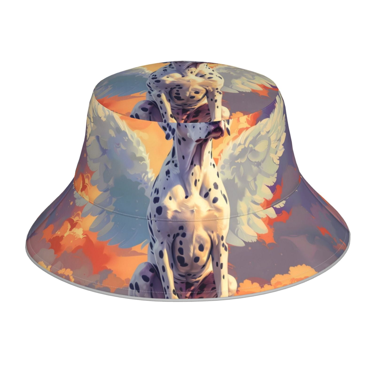 Balery Colorful Cloud Spotted Dog Sun Hats for Men Women Bucket Hat UPF ...