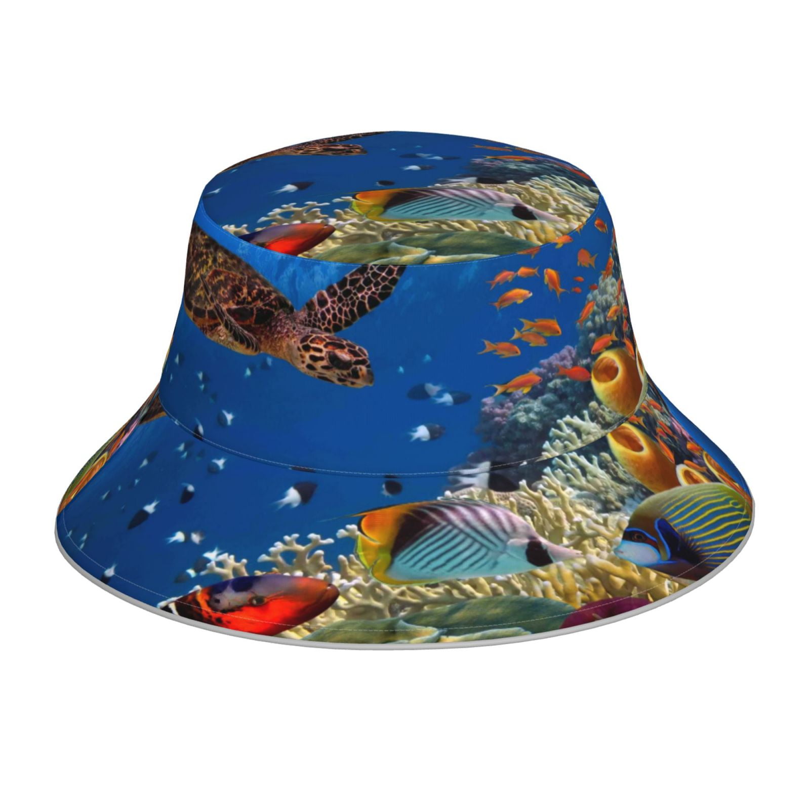 Balery Colorful Coral Reef Sun Hats for Men Women Bucket Hat UPF 50 ...
