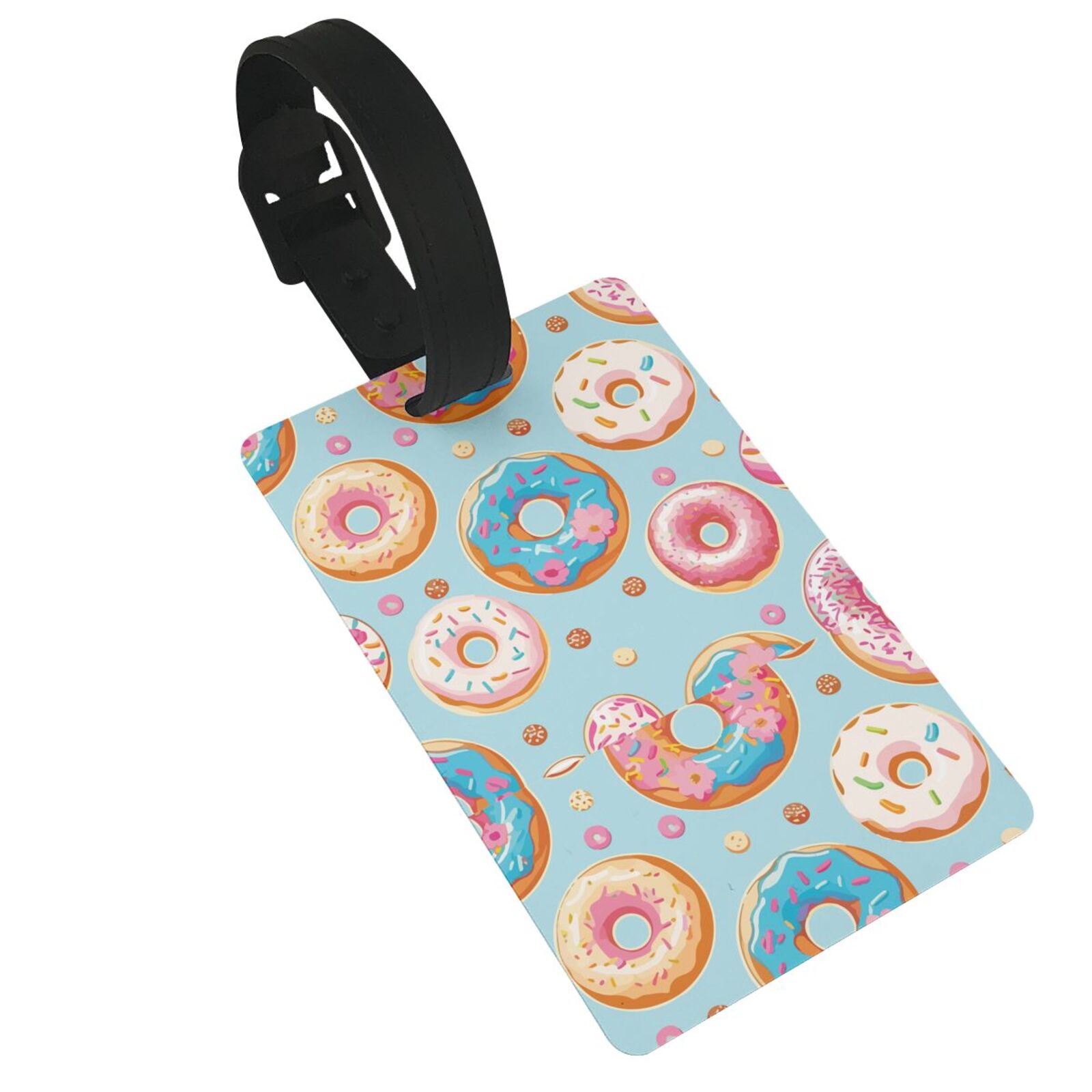 Balery Colorful Donut Print Durable Luggage Tags with Secure Strap ...