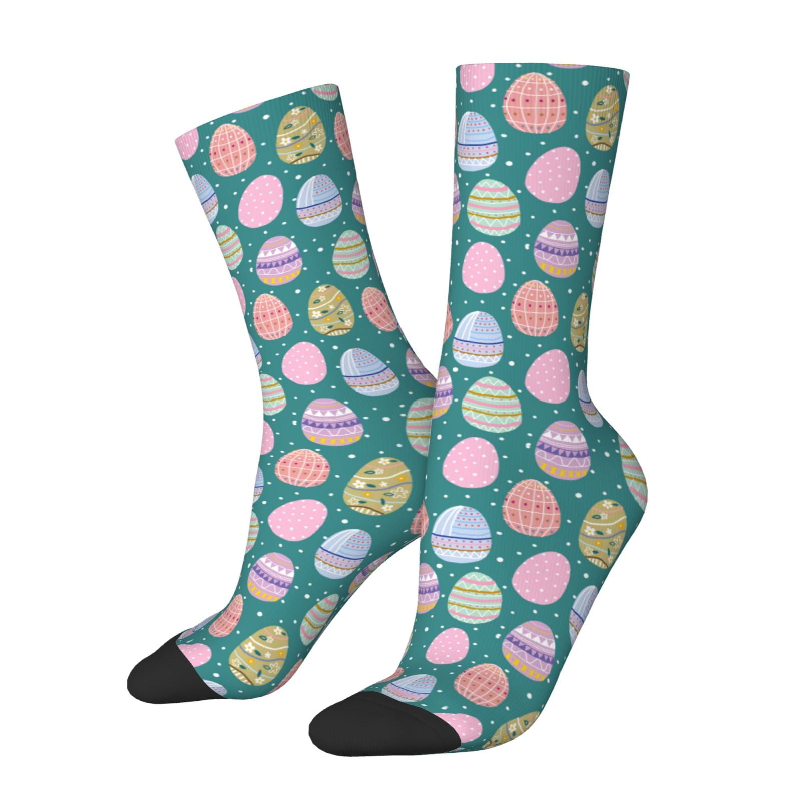 Balery Colorful Easter eggs Pattern Crew Socks Unisex– Soft ...