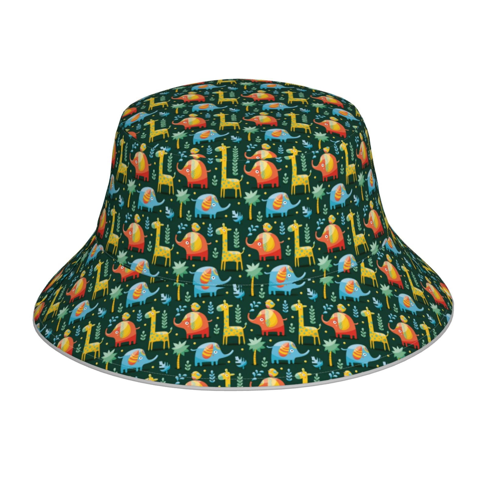 Balery Colorful Elephants Sun Hats for Men Women Bucket Hat UPF 50 ...