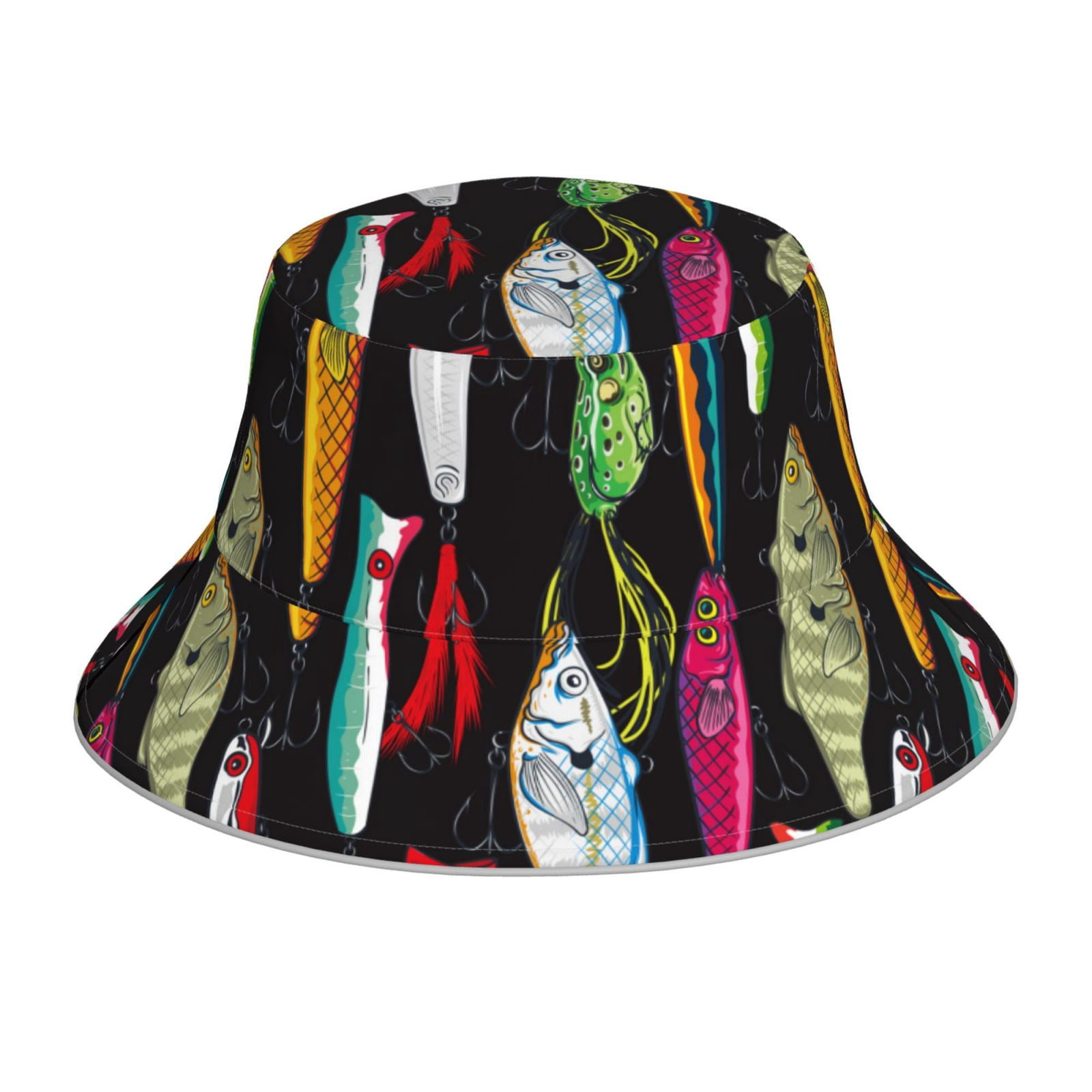 Balery Colorful Fishing Lures Sun Hats for Men Women Bucket Hat UPF 50 ...