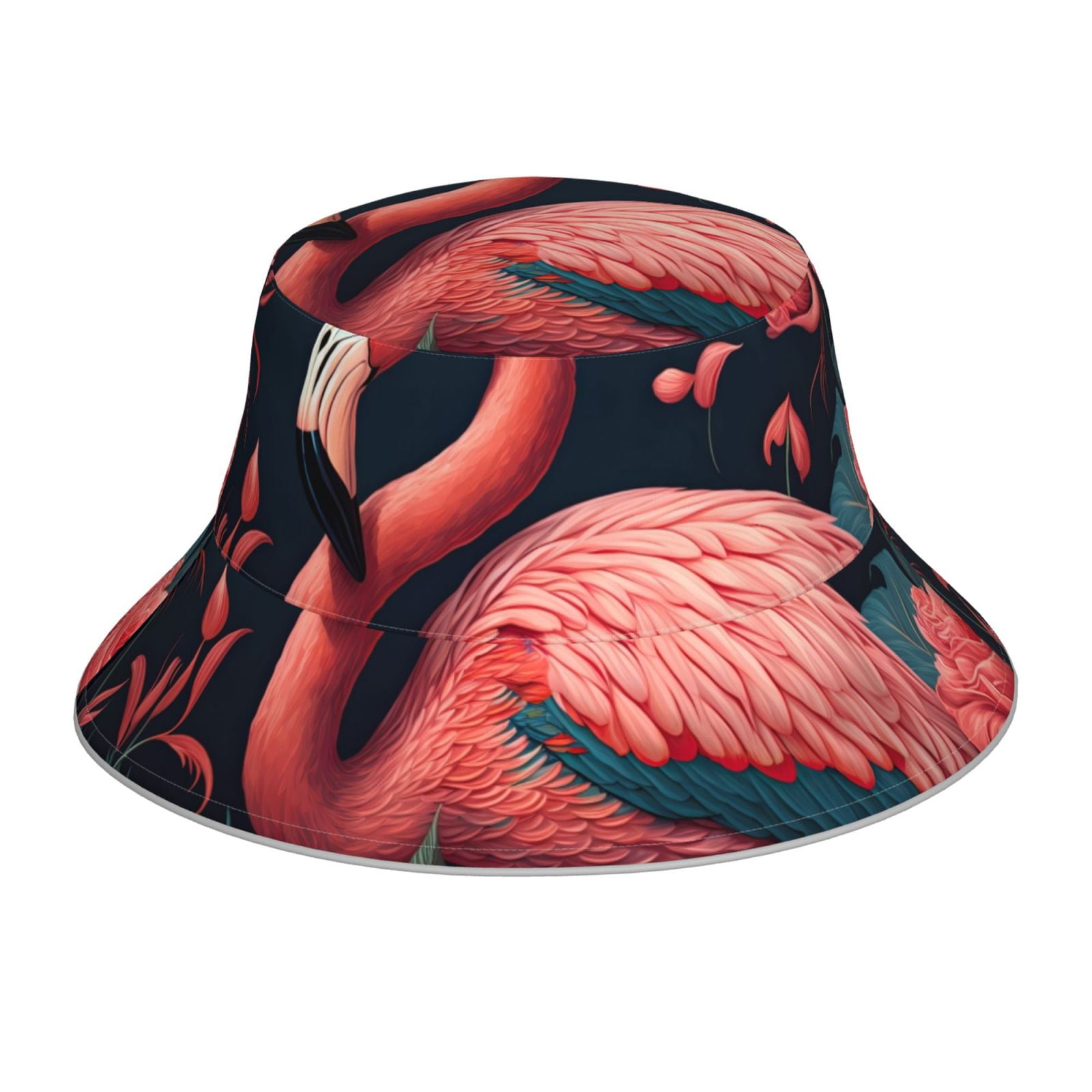 Balery Colorful Floral Flamingo Sun Hats for Men Women Bucket Hat UPF ...