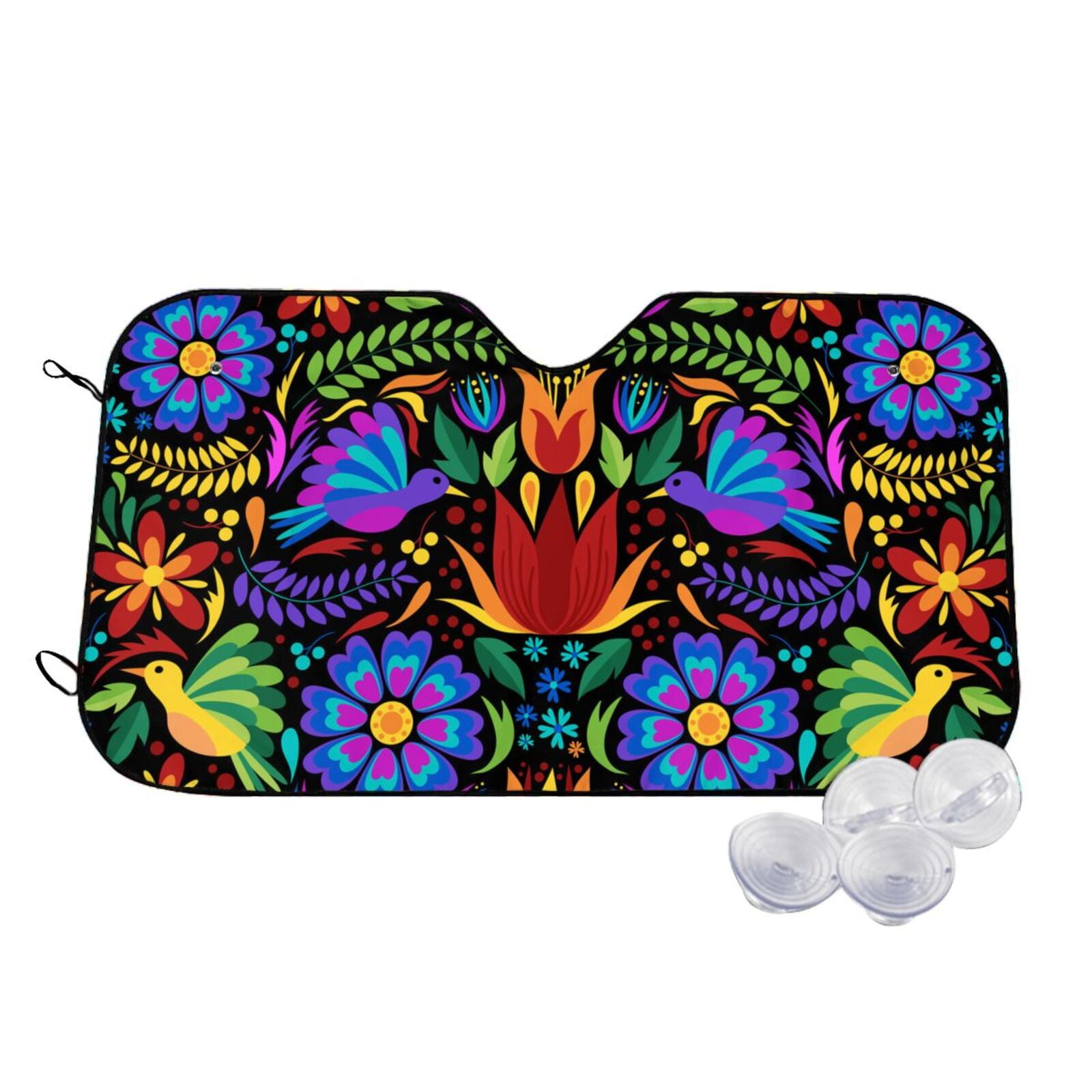 Balery Colorful Floral Print Car Windshield Sun Shade,Windshield ...
