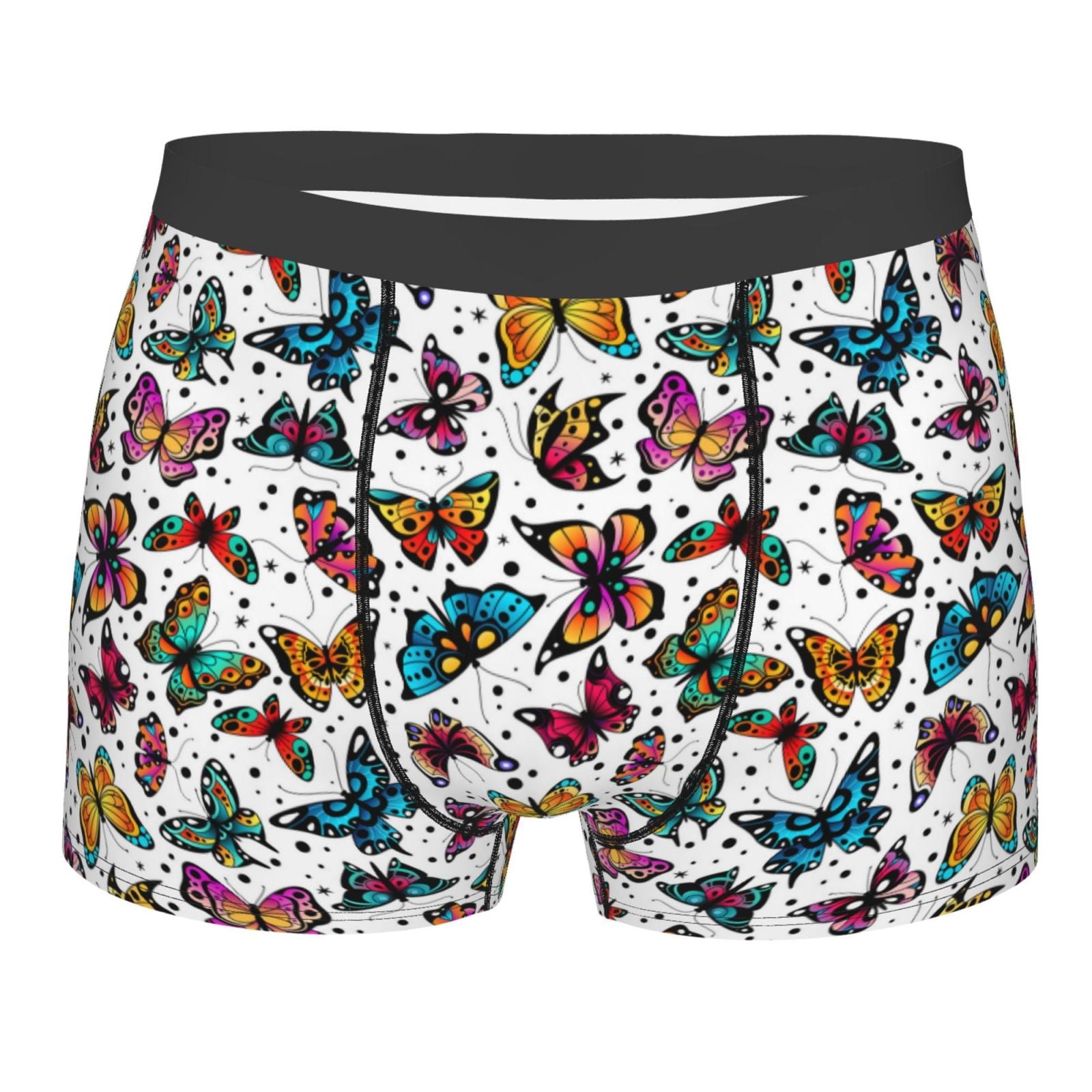 Balery Colorful Flying Butterflies Men's Boxer Briefs, Soft and ...