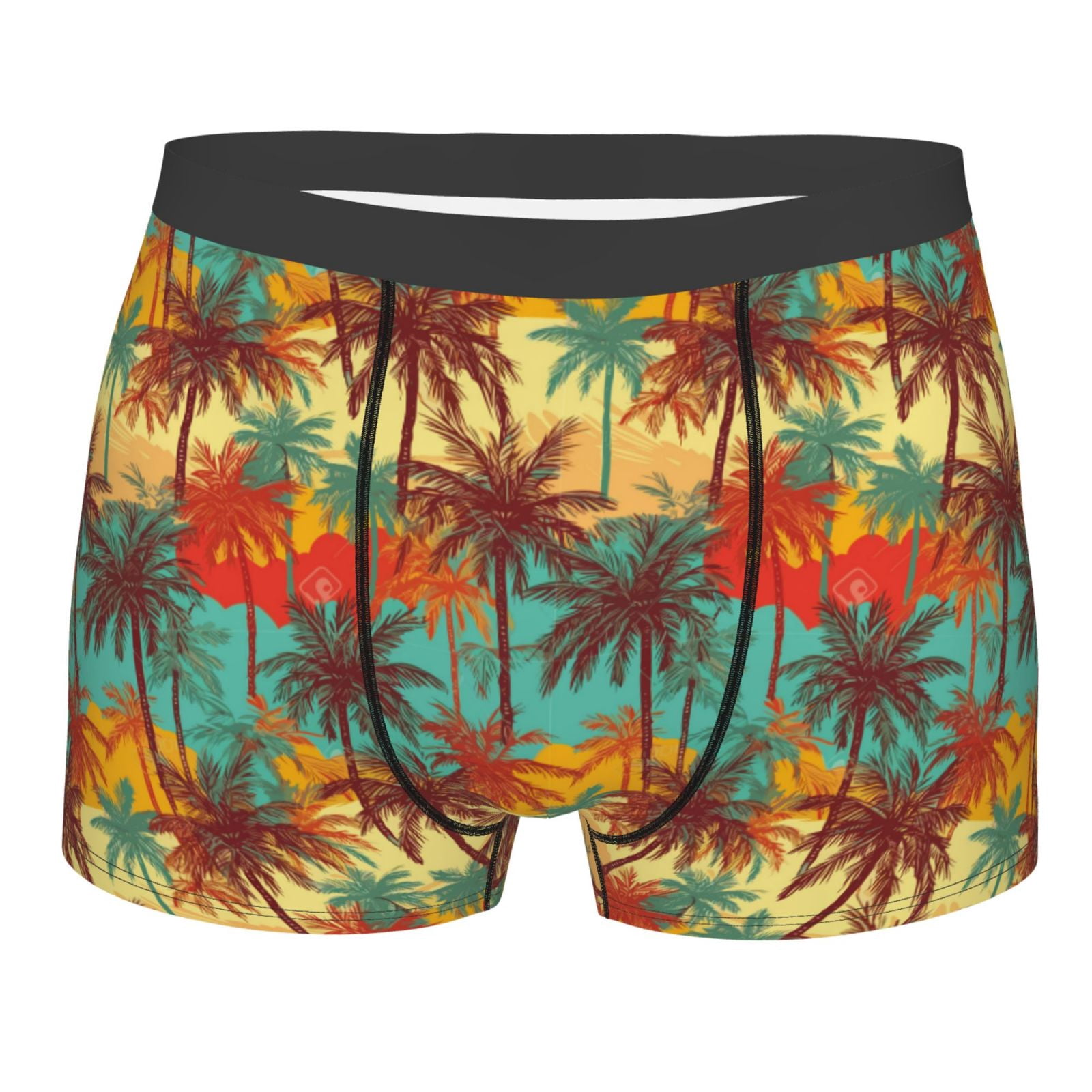 Balery Colorful Hawaii Palms Men's Boxer Briefs, Soft and Breathable ...