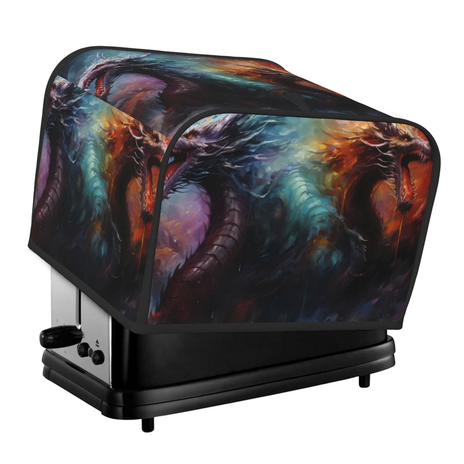 Balery Colorful Ink Style Dragon Pattern Oven Cover Kitchen Bread ...
