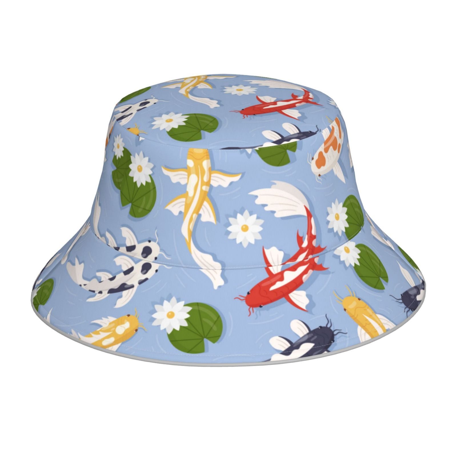 Balery Colorful Koi Fish Sun Hats for Men Women Bucket Hat UPF 50 ...