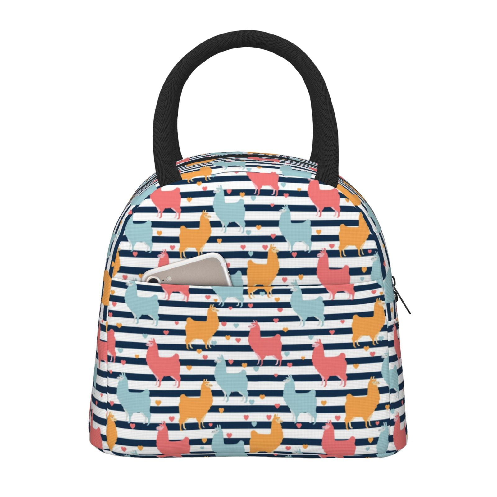 Balery Colorful Llama Pattern Lunch Bag Women, Lunch Box, Lunch Bag ...