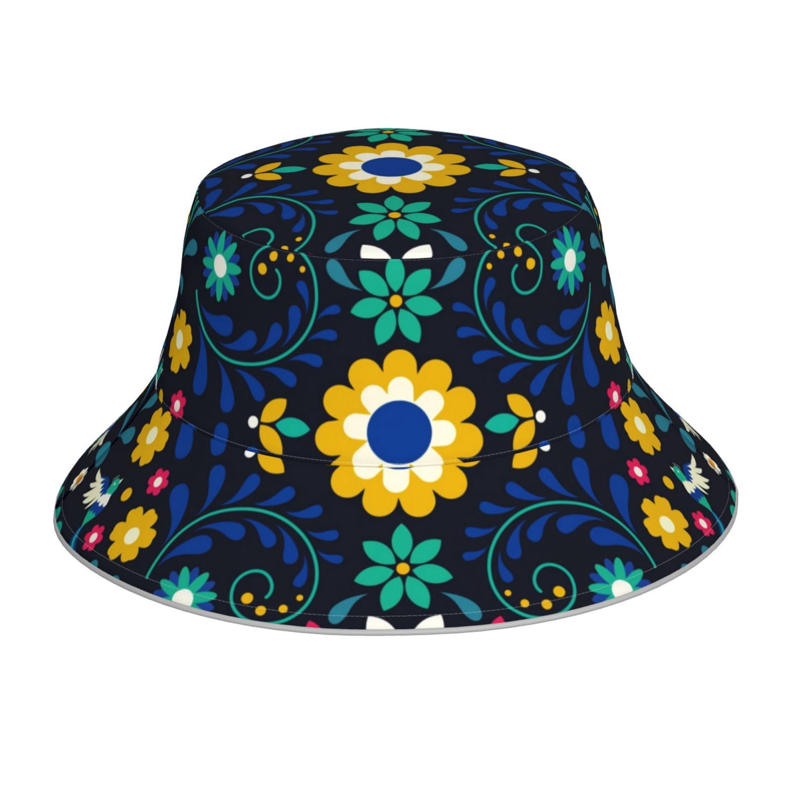 Balery Colorful Mexican Flower Sun Hats for Men Women Bucket Hat UPF 50 ...