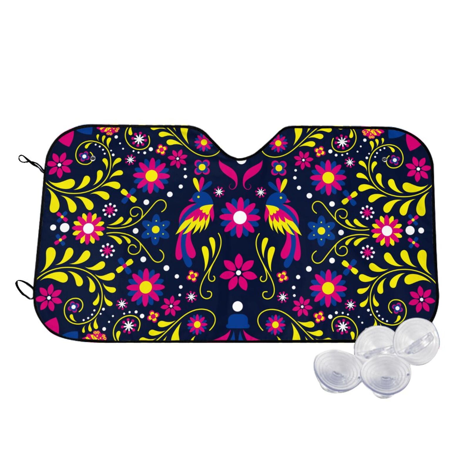 Balery Colorful Mexican Windshield Sun Shade, Car Front Window Sunshade ...