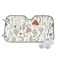 Balery Colorful Mushrooms And Plants Windshield Sun Shade, Car Front ...