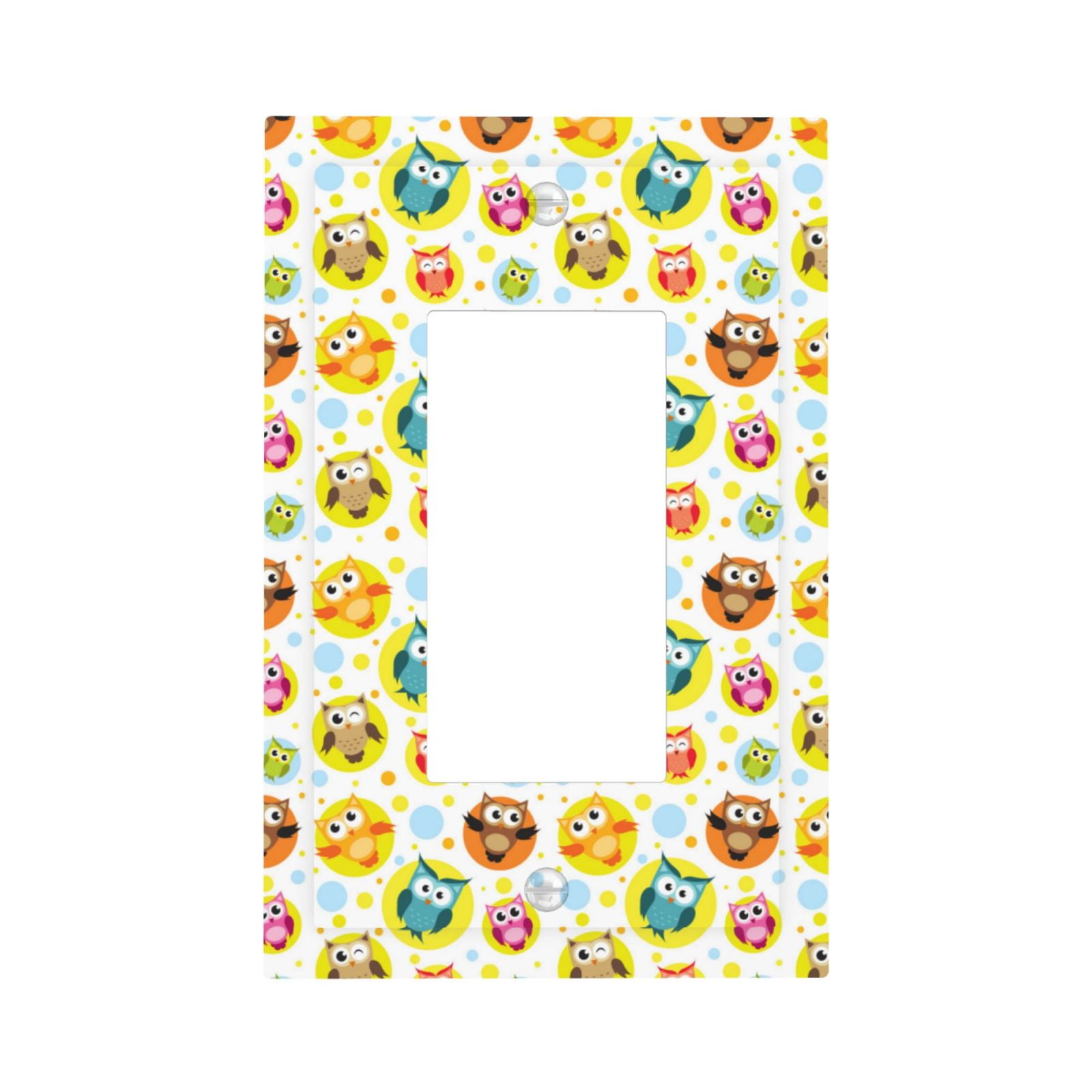 Balery Colorful Owls 1 for Duplex Wall Plates Kit, Electrical Outlet ...