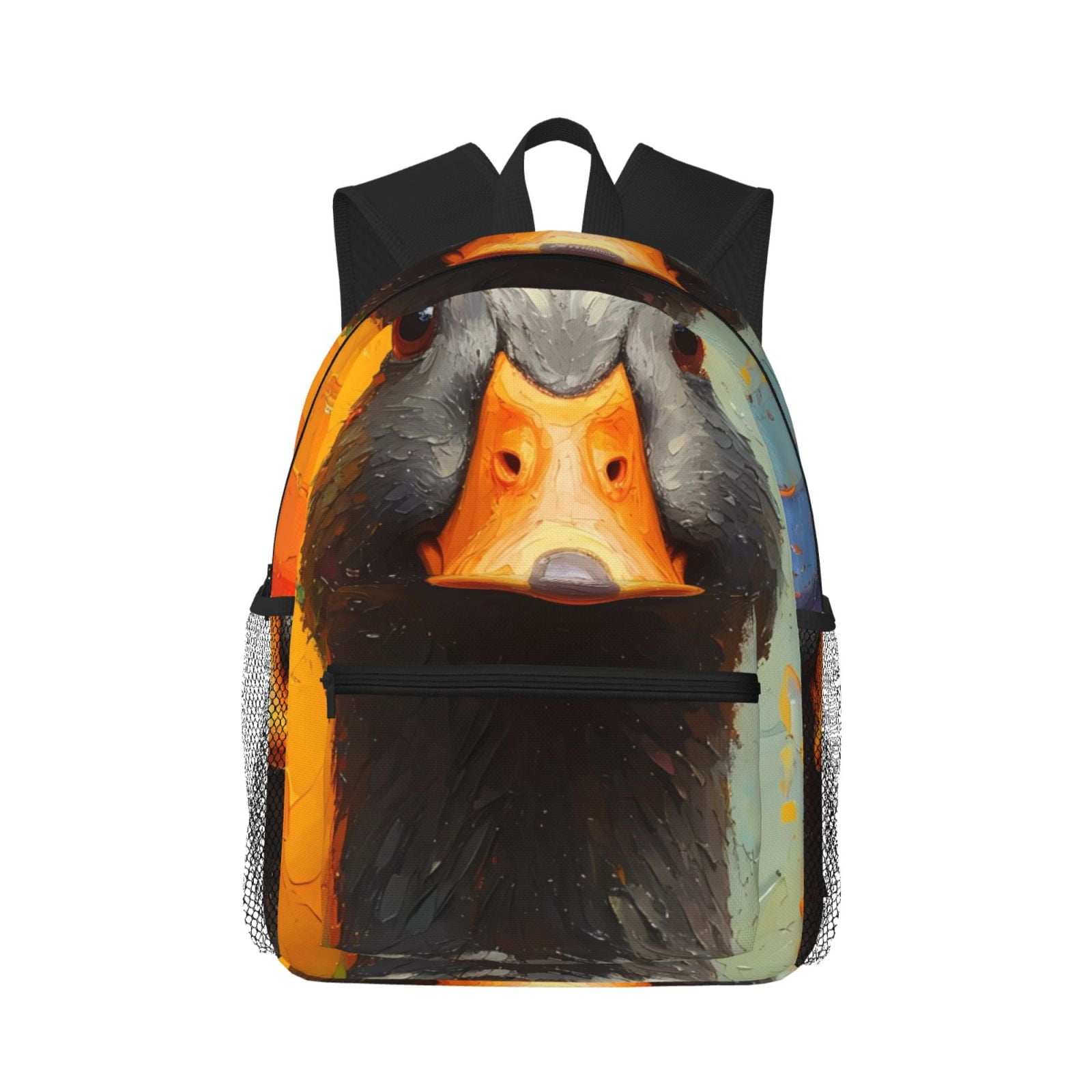 Balery Colorful Painted Duck Backpack for Women Men,Lightweight Casual ...