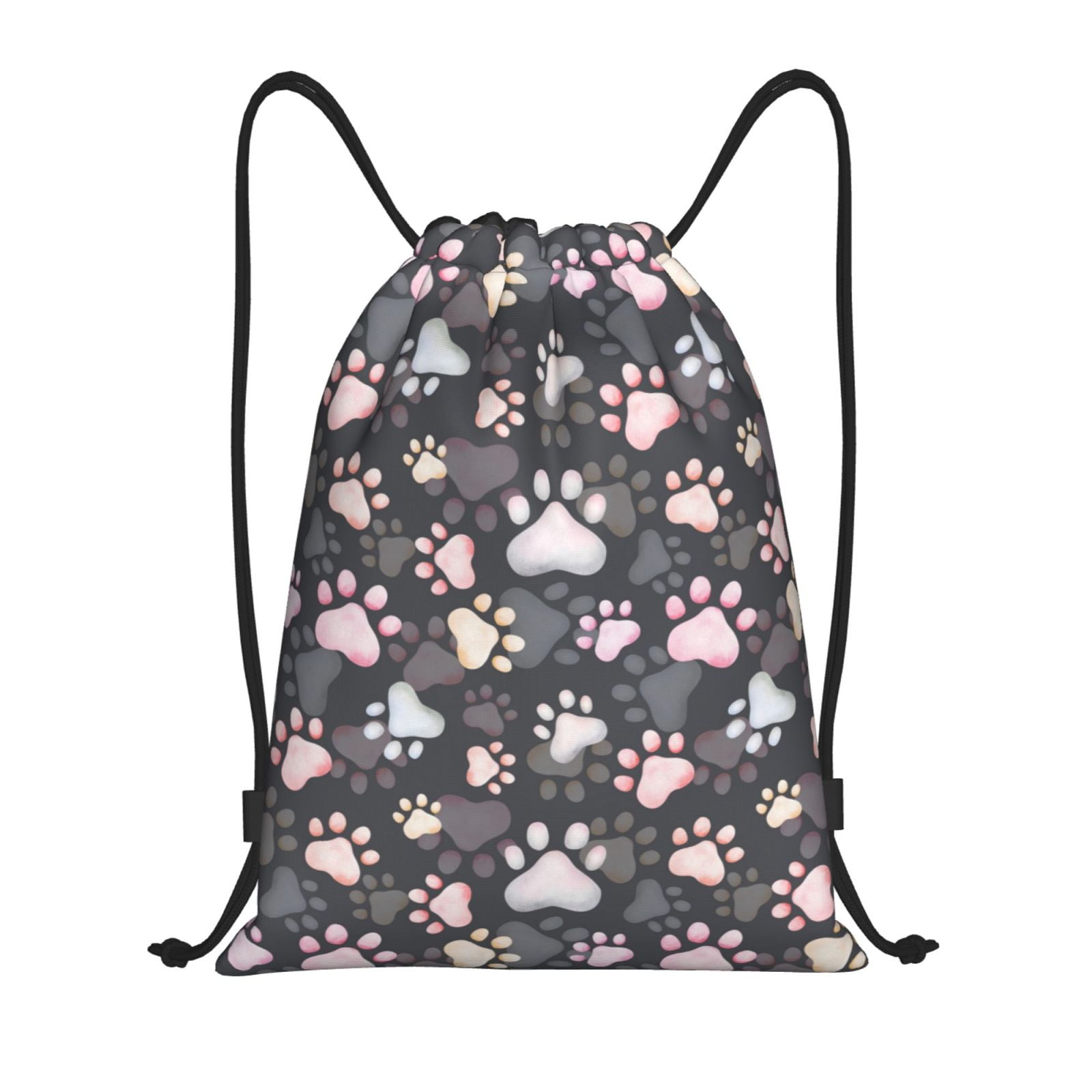 Balery Colorful Paws Of Dog Pattern Drawstring Backpack Bag Sport Gym ...