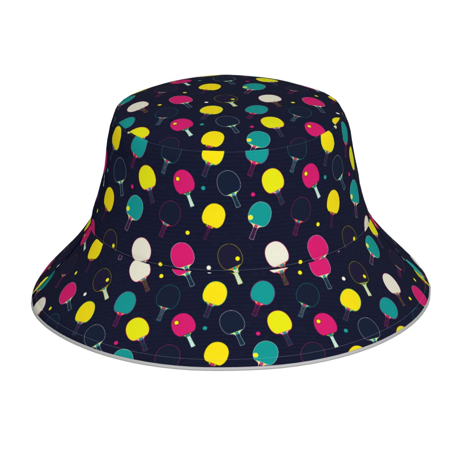 Balery Colorful Ping Pong Rackets Sun Hats for Men Women Bucket Hat UPF ...