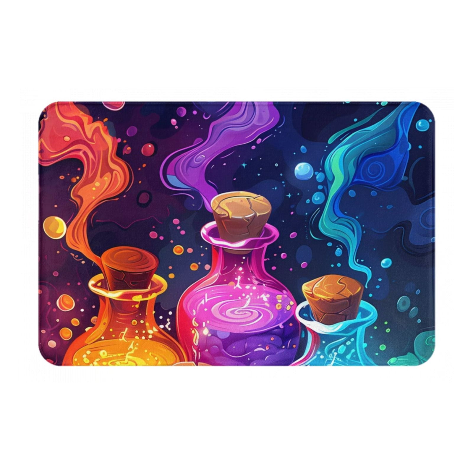 Balery Colorful Potion Bottles Magic Doormat, Durable Flannel Fabric ...