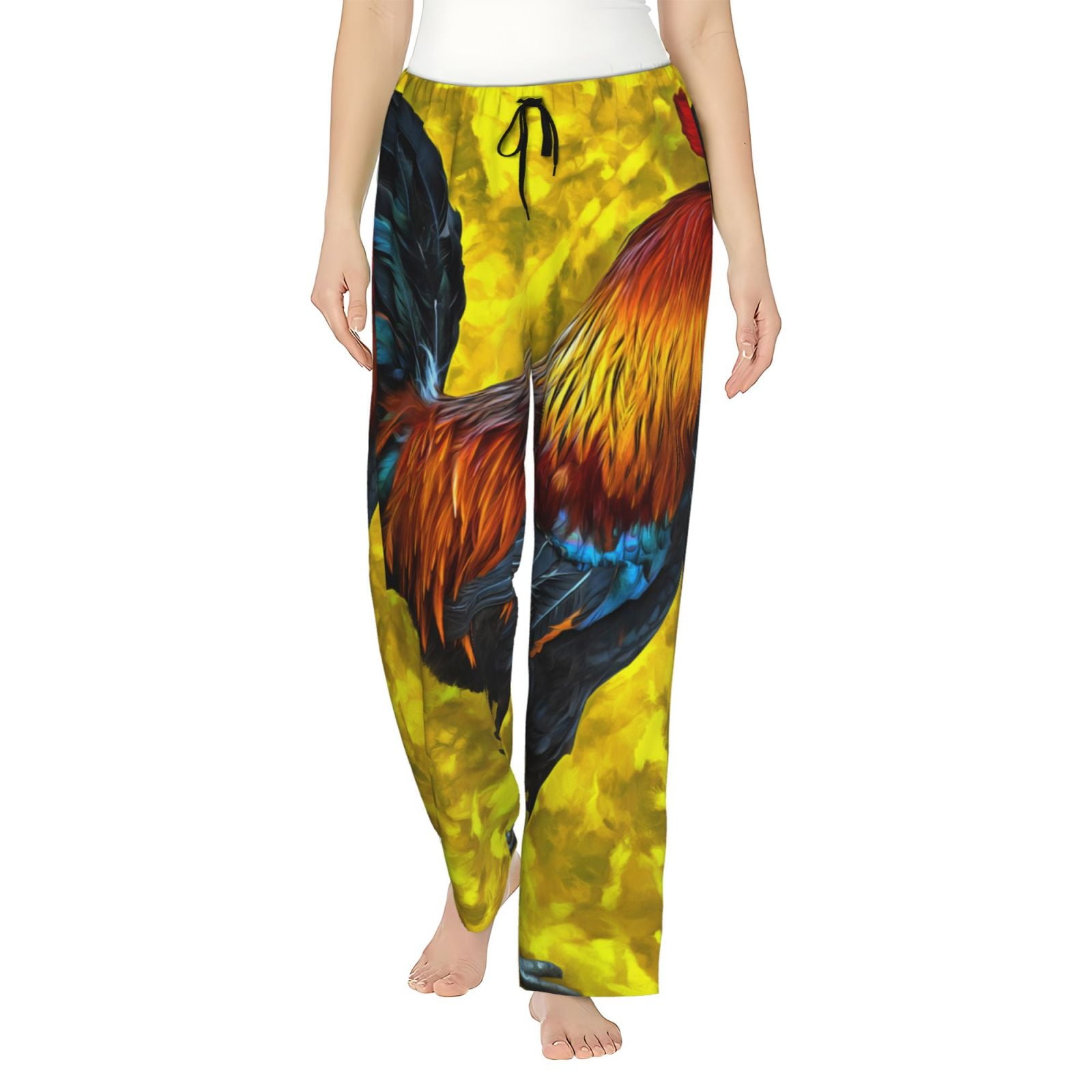 Balery Colorful Rooster print Women's Pajama Pants,Ultra Lightweight Pjs,Lounge Pant-X-Large ...