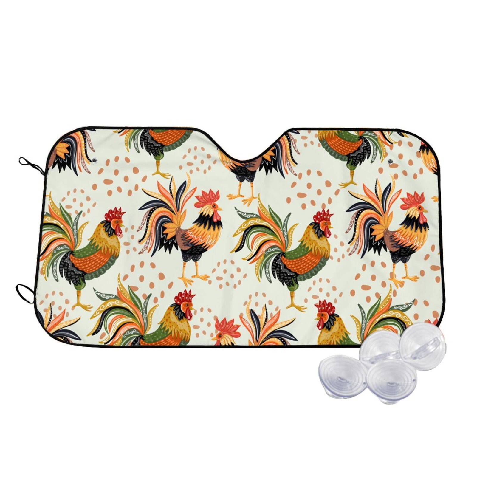 Balery Colorful Roosters Windshield Sun Shade, Car Front Window ...