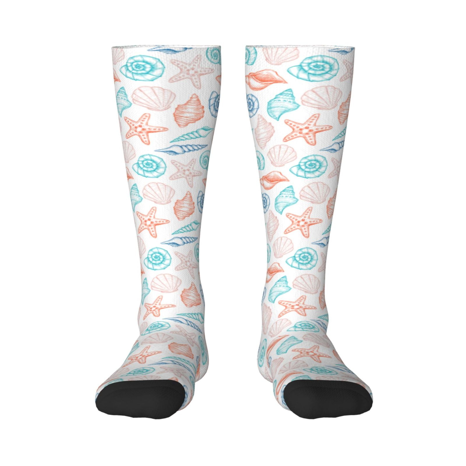 Balery Colorful Seashells1 Fun Novelty Socks Men'S Women'S Crew Socks ...
