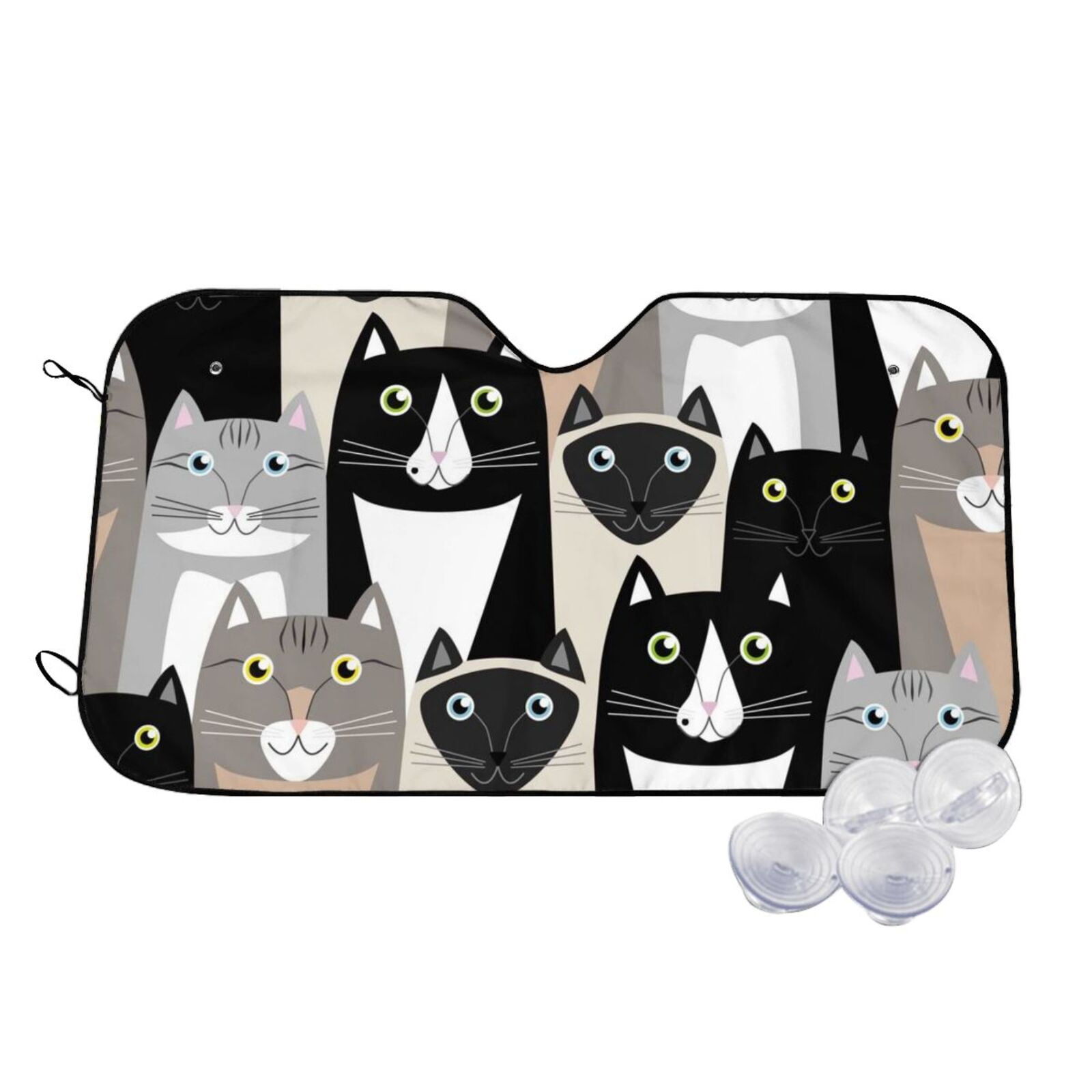 Balery Colors Cats Windshield Sun Shade, Car Front Window Sunshade ...