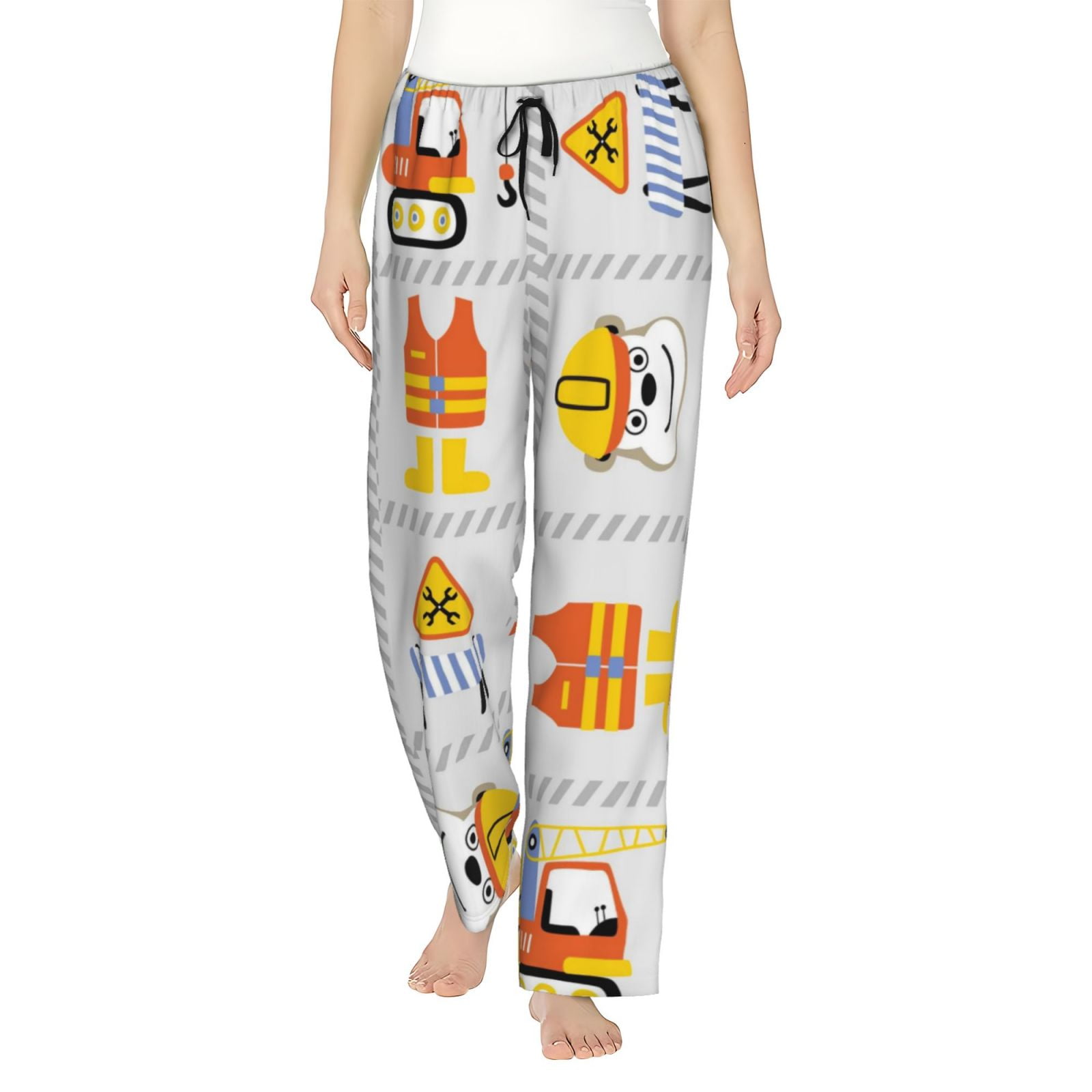 Balery Construction Equipments Worker print Women's Pajama Pants,Ultra ...