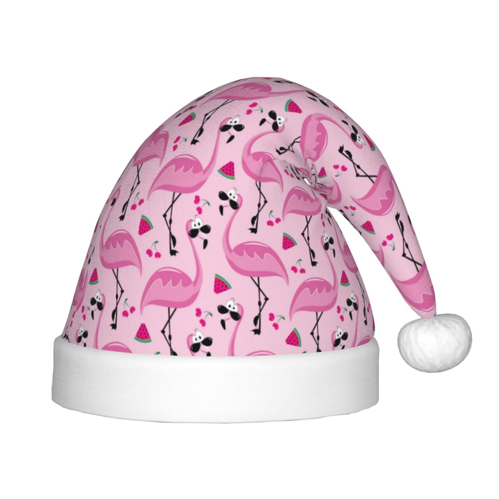 Balery Cool Flamingos Pattern Santa Hat Christmas Hat Funny Christmas ...