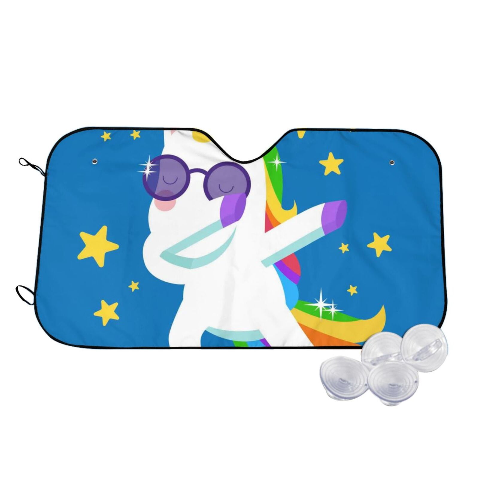 Balery Cool Unicorn Star Golden Windshield Sun Shade, Car Front Window Sunshade Cover ...