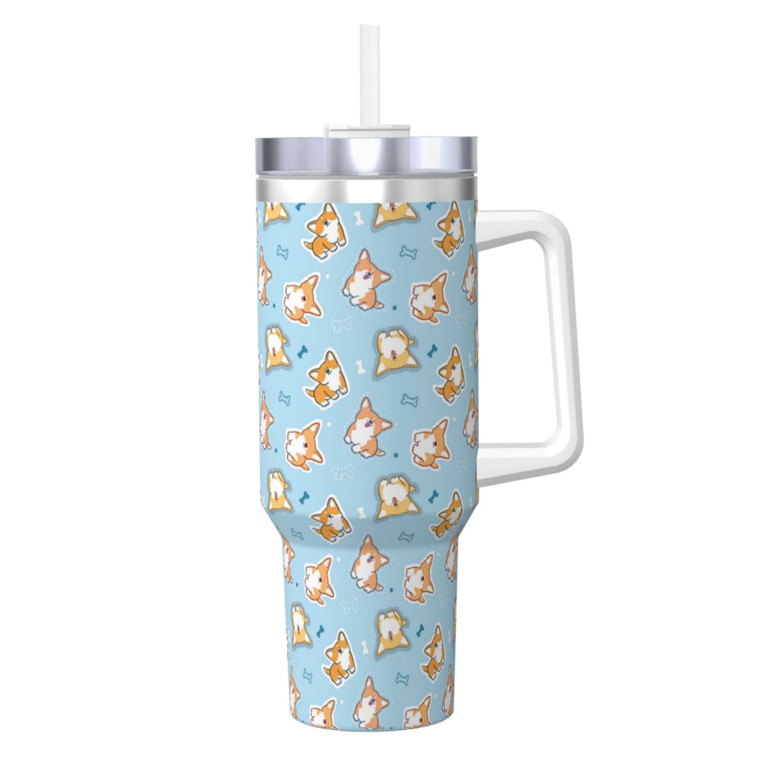 Balery Corgi Dog 1 Pattern 40oz Stainless Steel Tumbler Double Wall ...