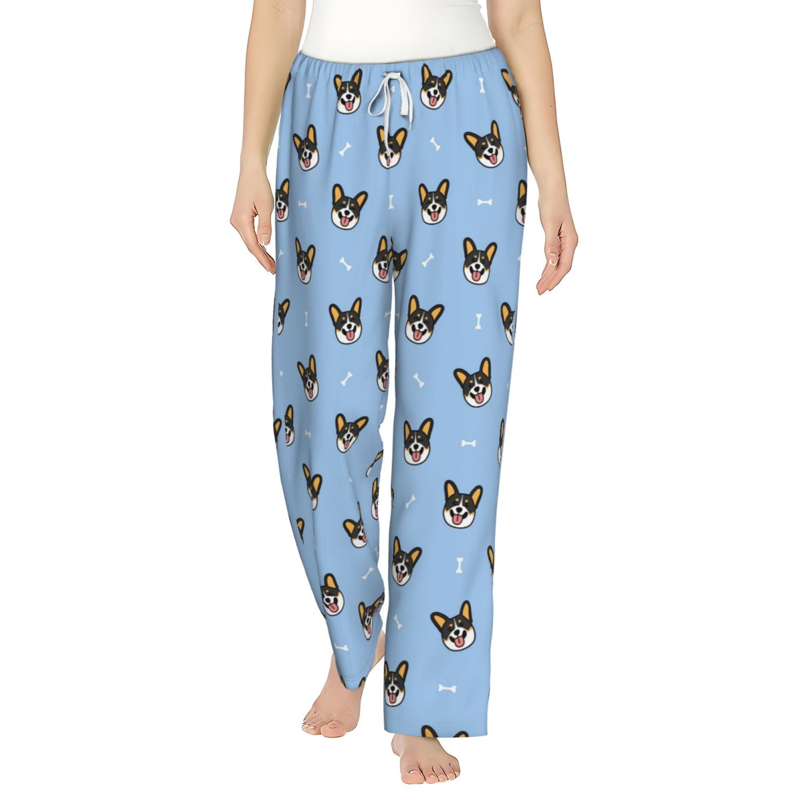 Balery Corgi Dog print Women's Pajama Pants,Ultra Lightweight Pjs ...