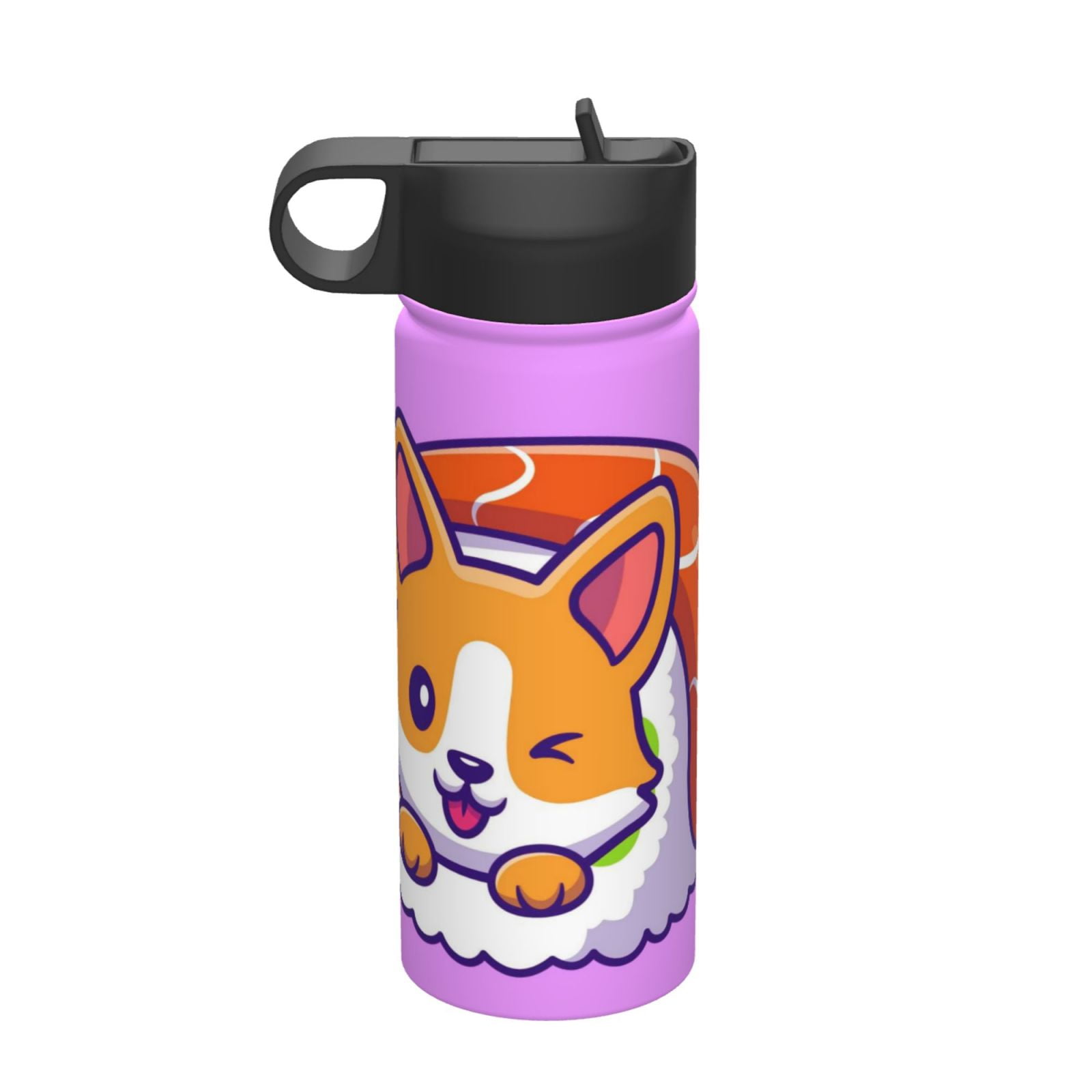 Balery Corgi In Sushi Roll Pattern Water Bottle,18oz Sports Insulated ...
