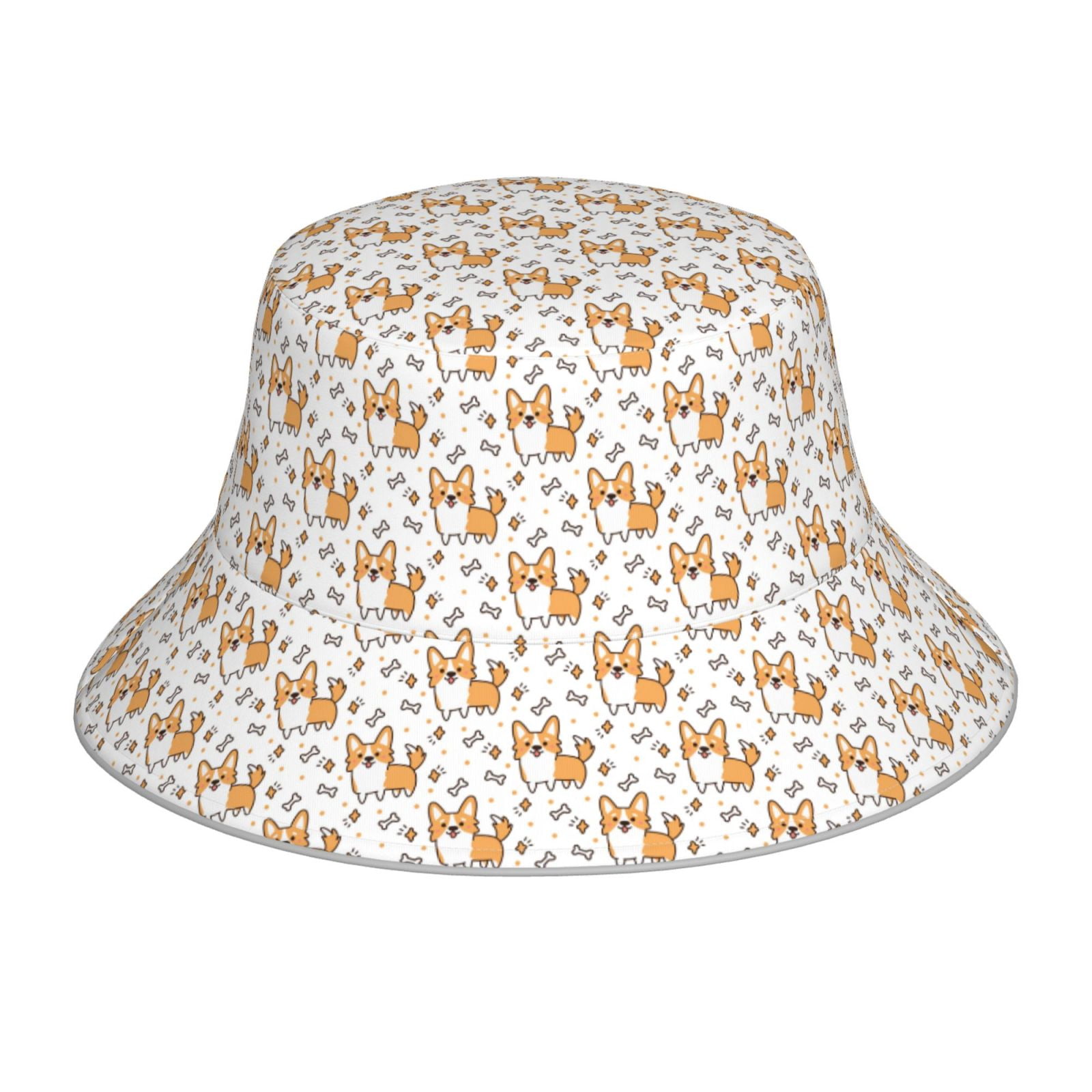Balery Corgi with Hearts Sun Hats for Men Women Bucket Hat UPF 50 ...