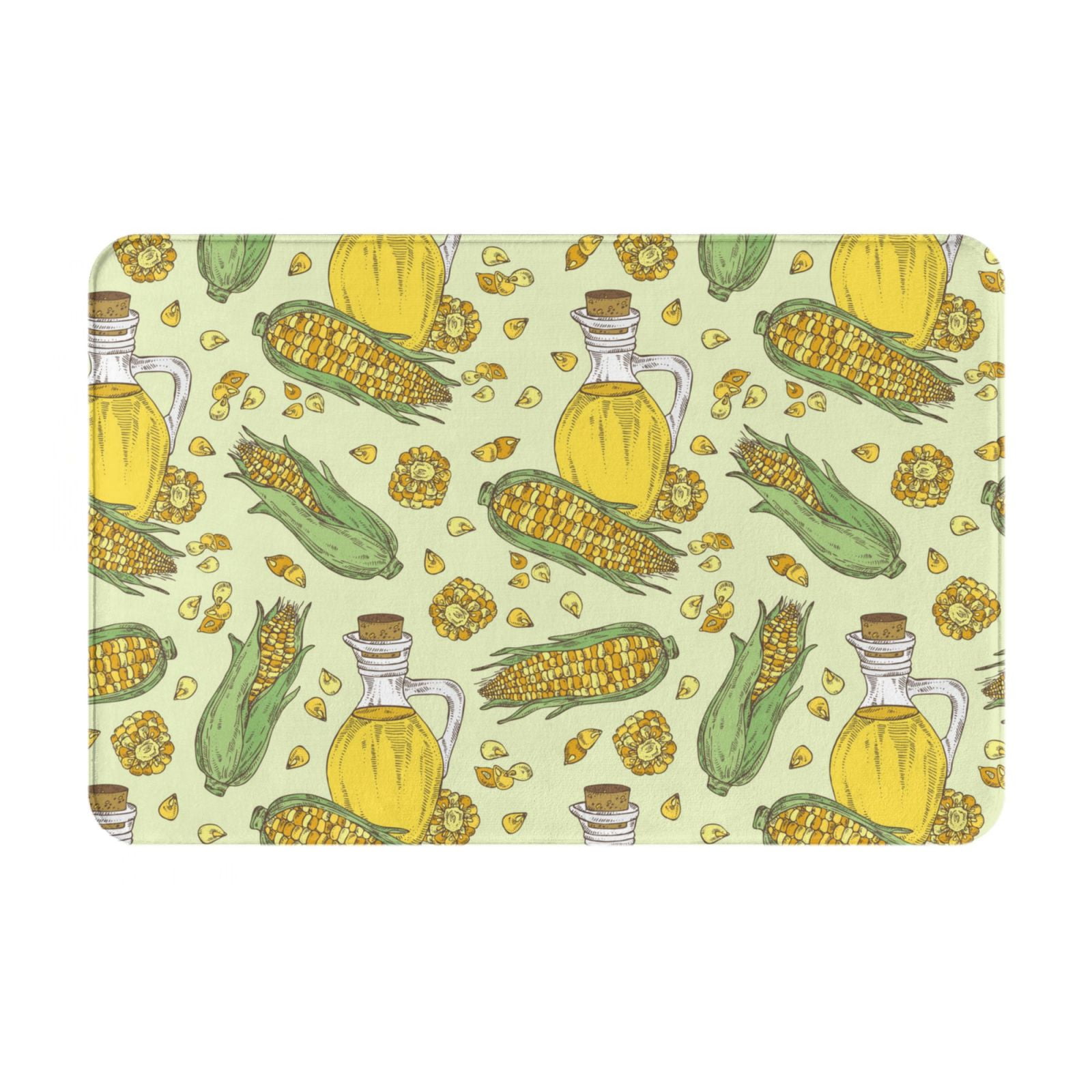 Balery Corn And Corn Oil Doormat, Durable Flannel Fabric, Waterproof ...