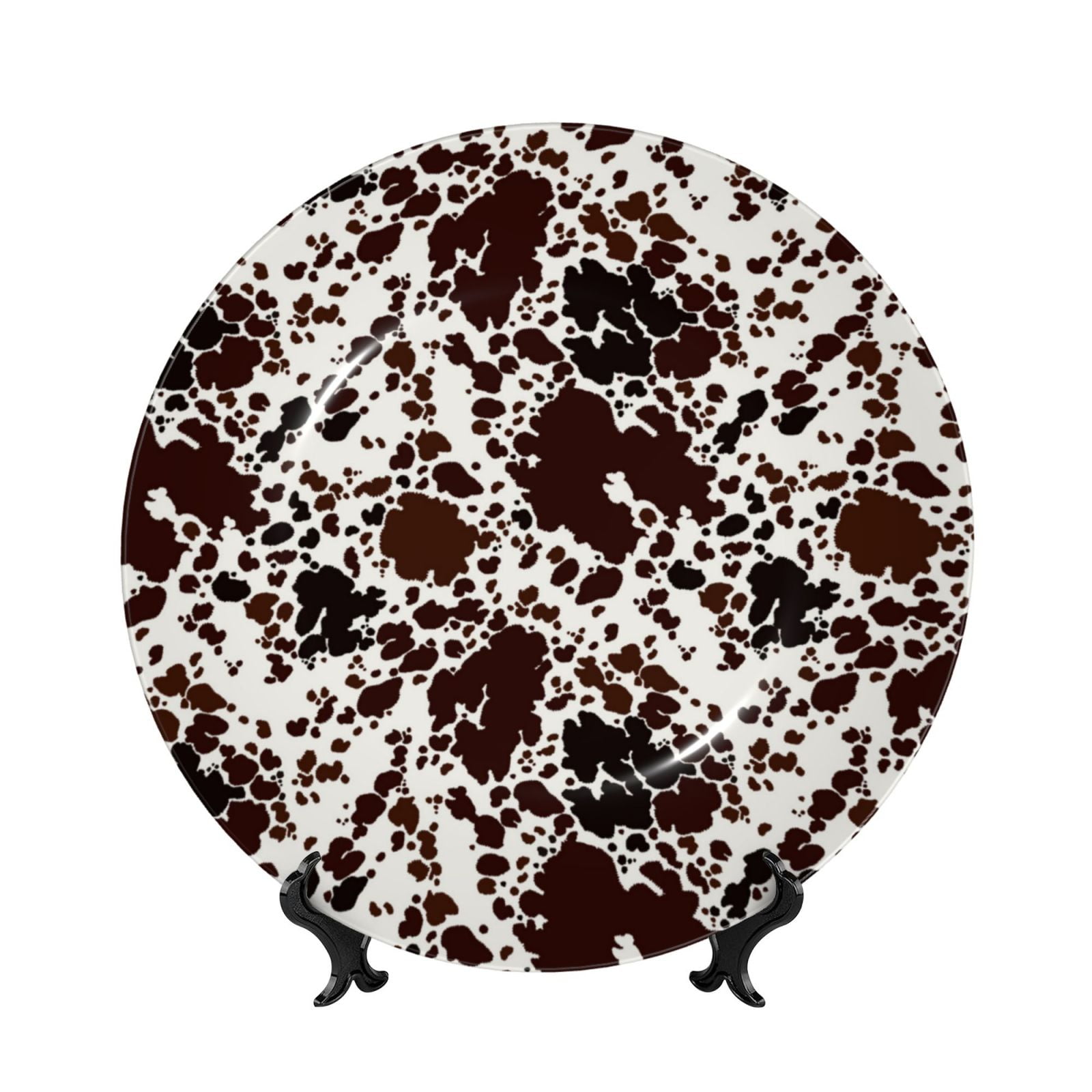 Balery Cow Skin Print Bone China Decorative Plate Ceramic Dinner Plates ...