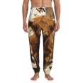 Balery Cow With Butterflies Lilies Pattern Joggers For Men Athletic