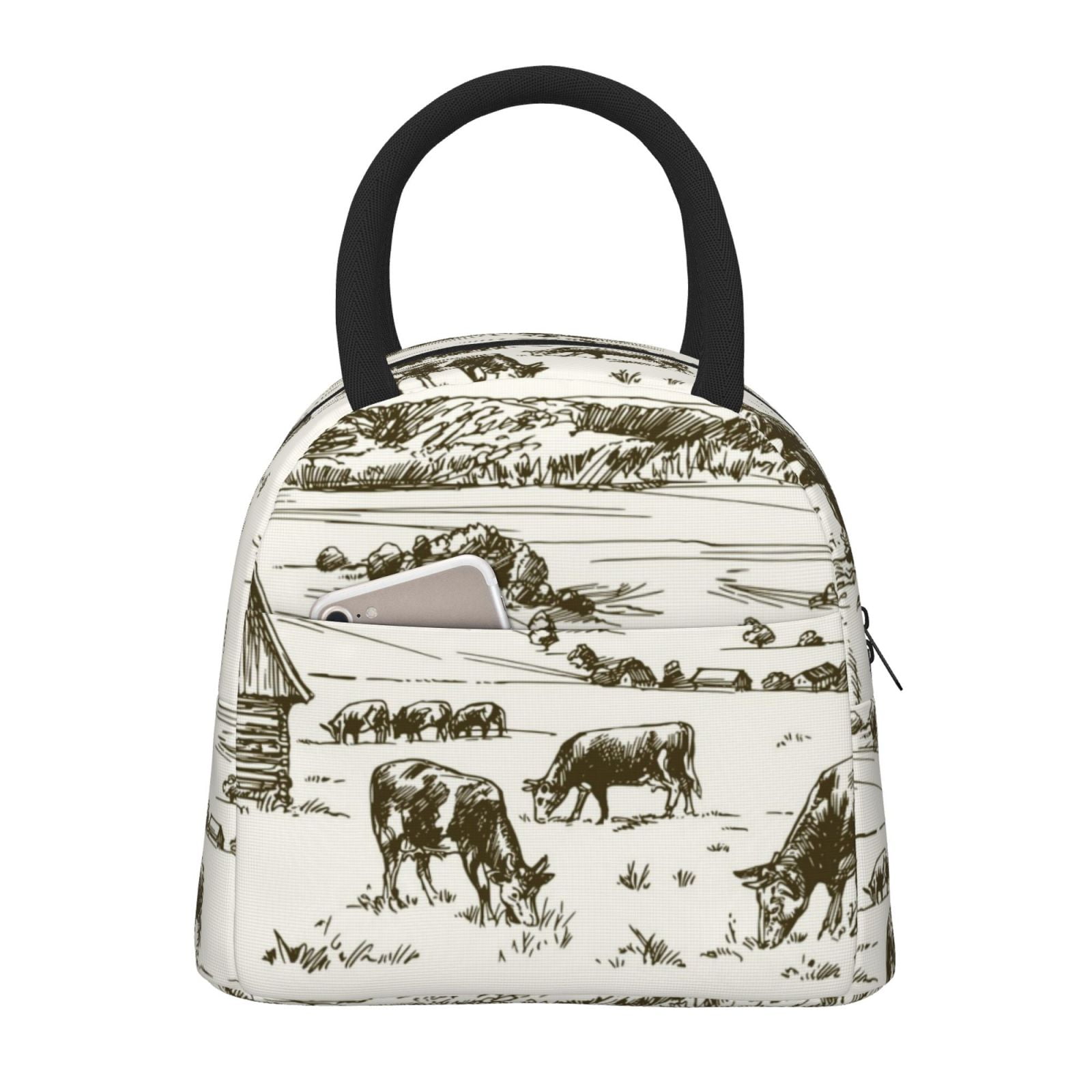 Balery Cows Grazing On The Meadow 1 Pattern Lunch Bag Women, Lunch Box ...